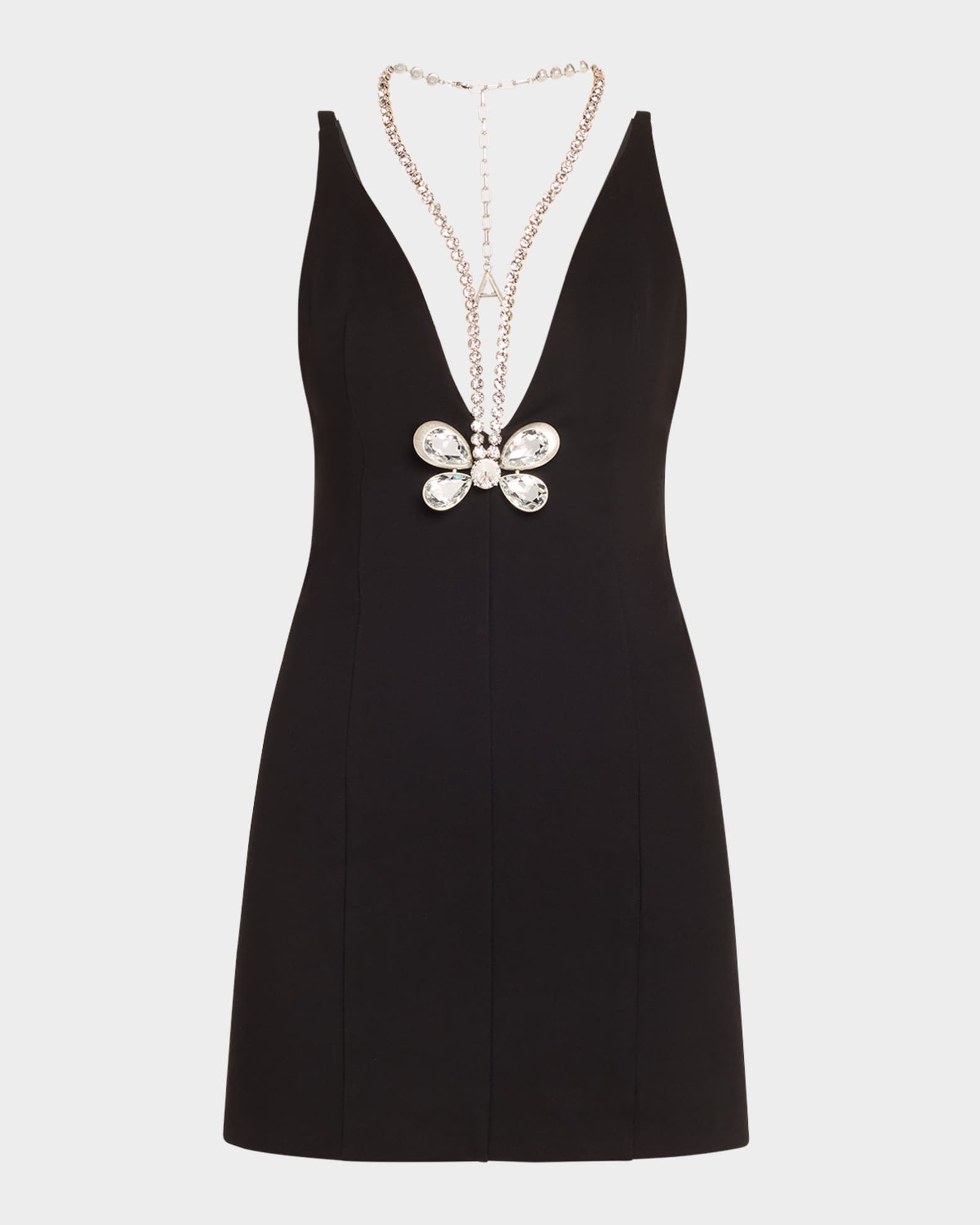 AREA Crystal Butterfly Mini Dress | Neiman Marcus