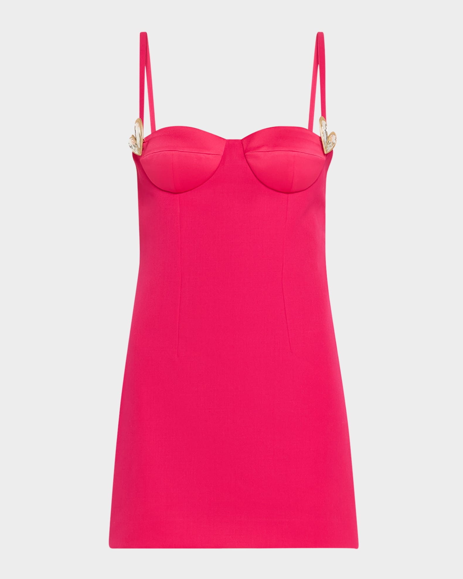 AREA Crystal Heart Mini Dress | Neiman Marcus