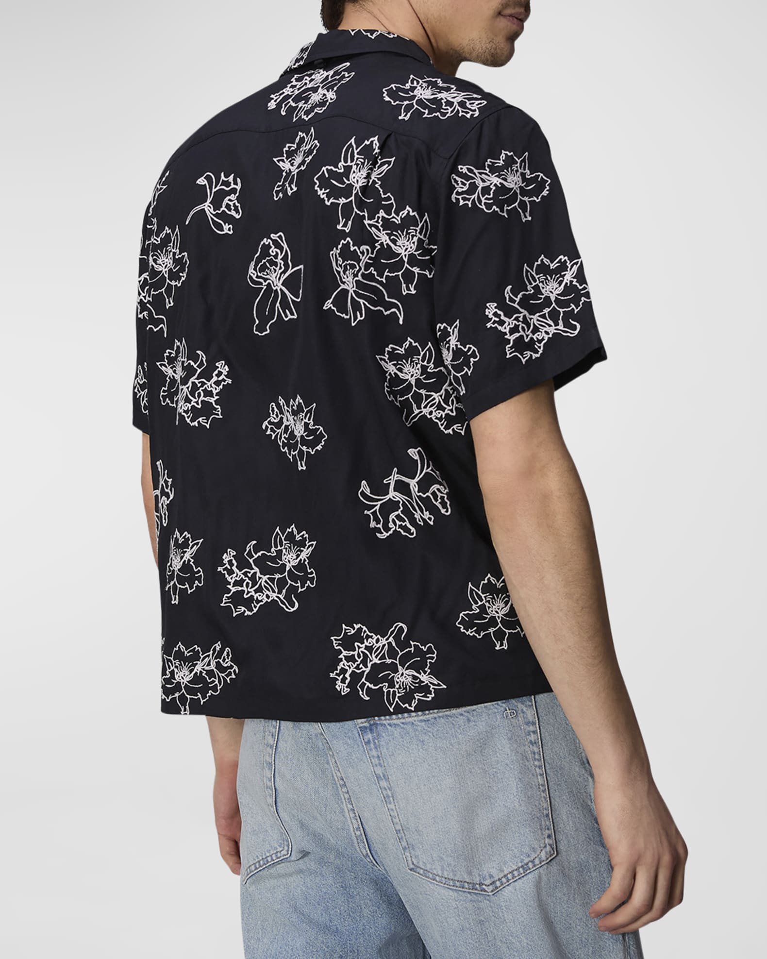 Men's Avery Embroidered Camp Shirt | Neiman Marcus