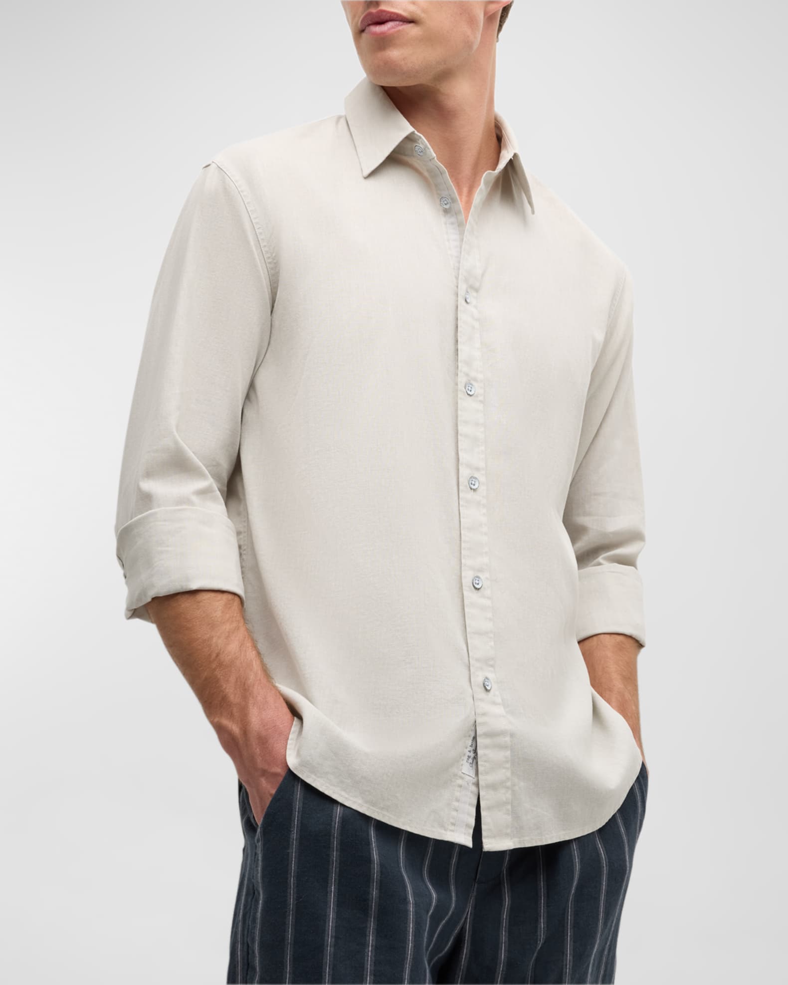Rag & Bone Men's Finch Button-Front Shirt | Neiman Marcus