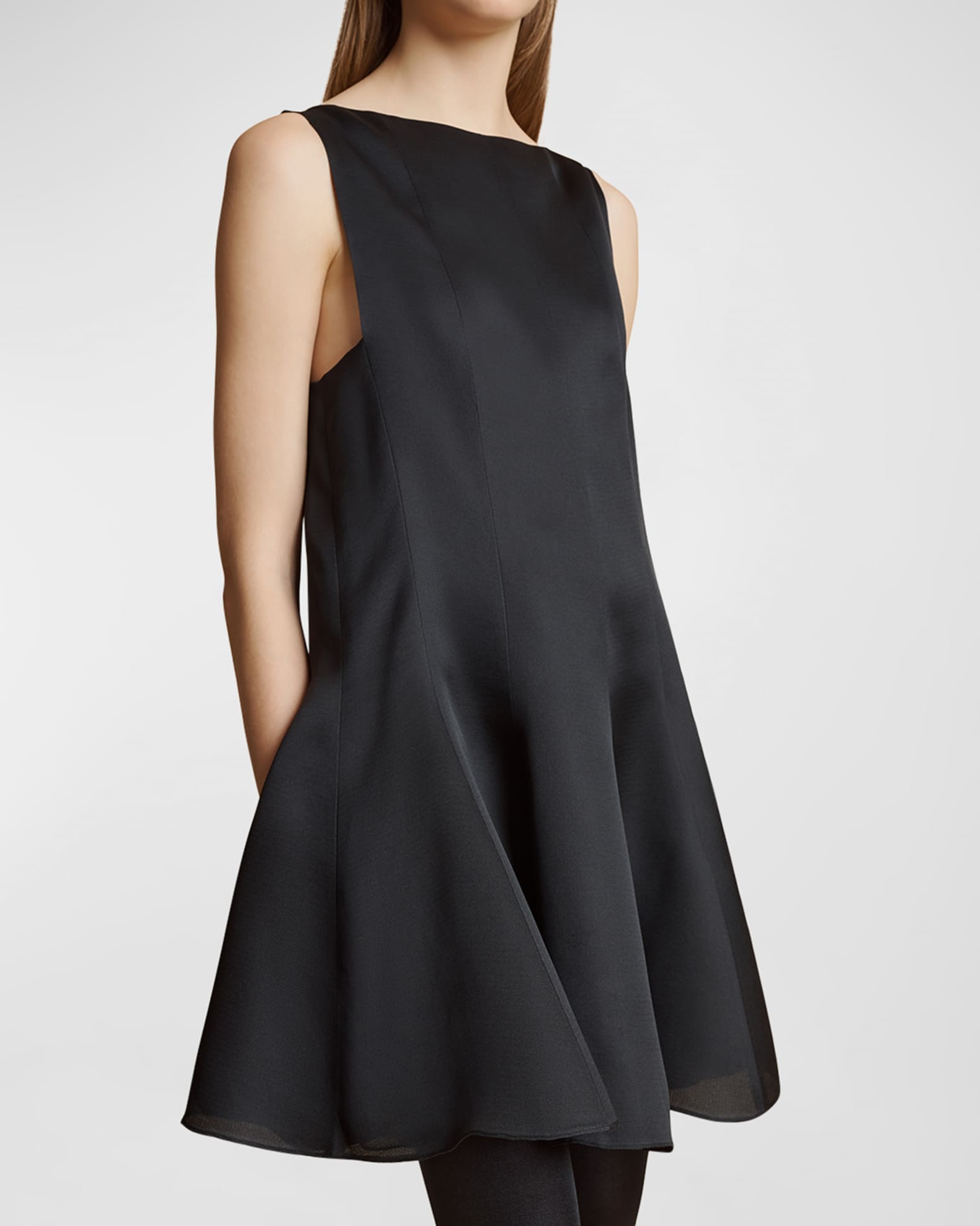 Khaite Mags Flared Short Dress | Neiman Marcus