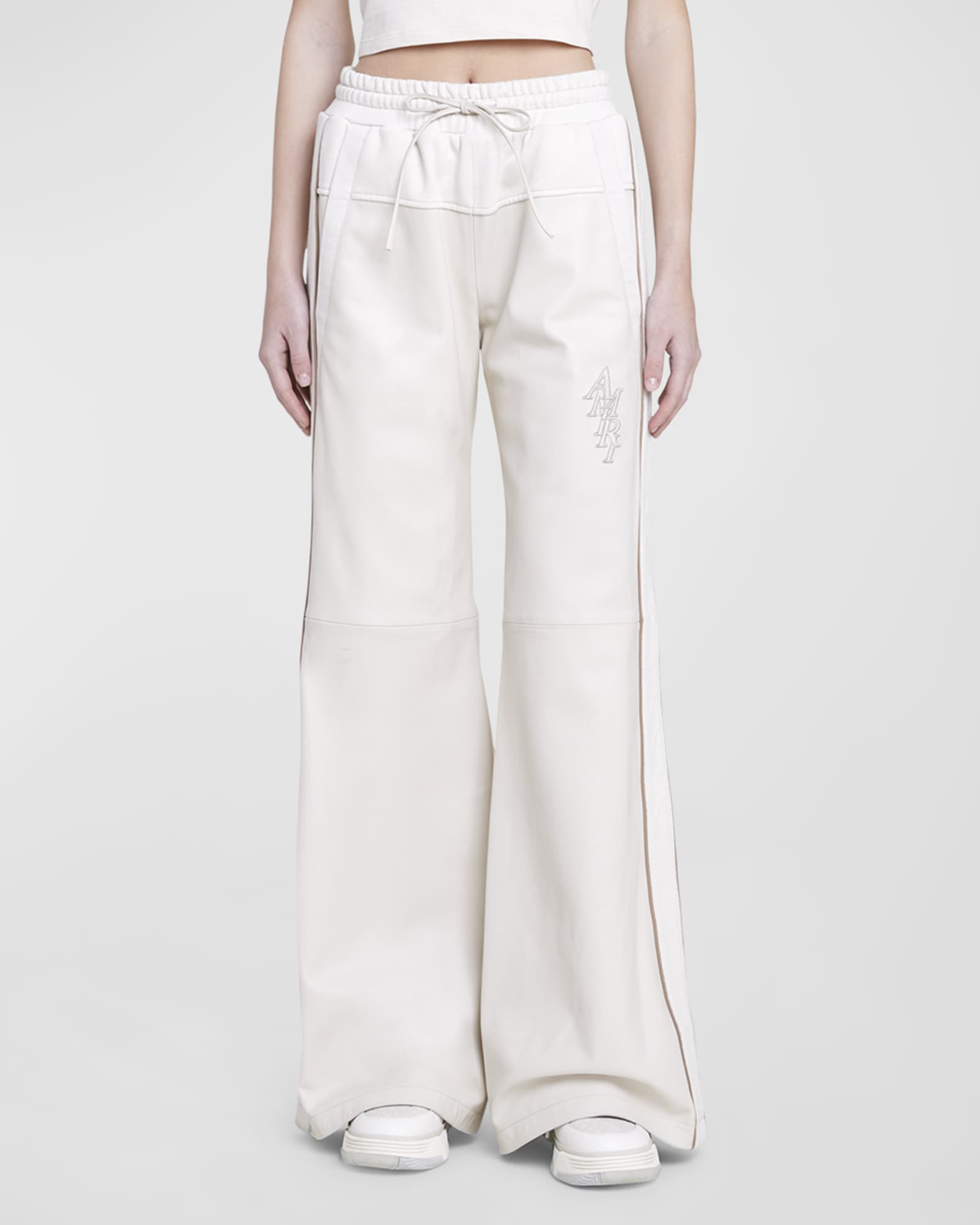 Amiri Amiri Stack Wide-Leg Hybrid Track Pants | Neiman Marcus