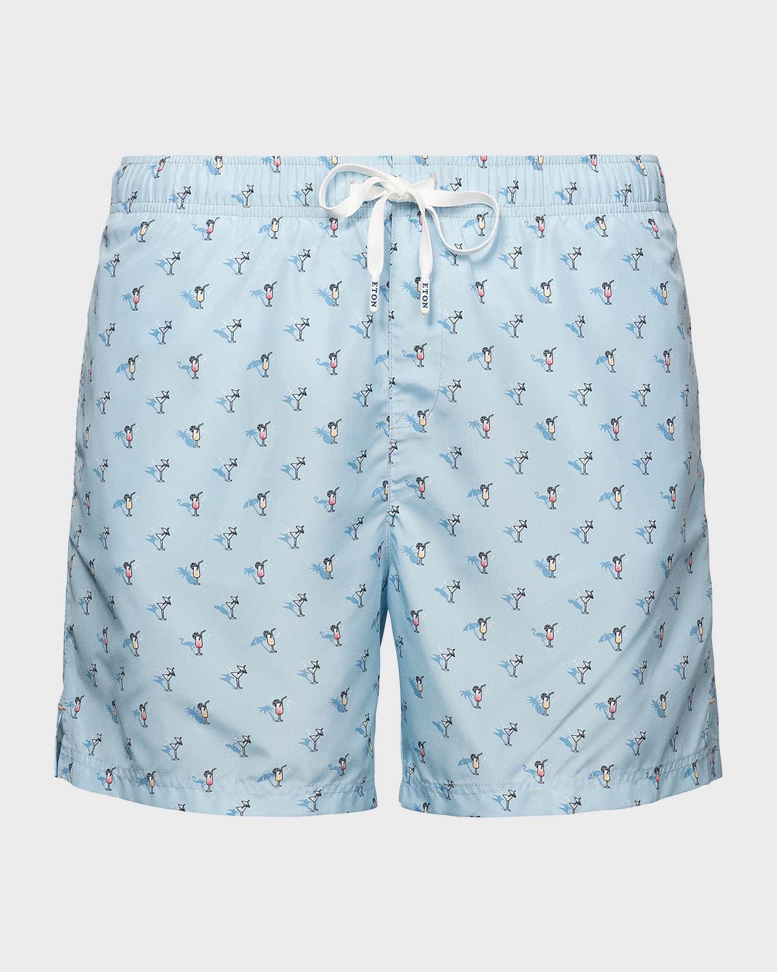 Eton Men's Drink-Print Swim Trunks | Neiman Marcus