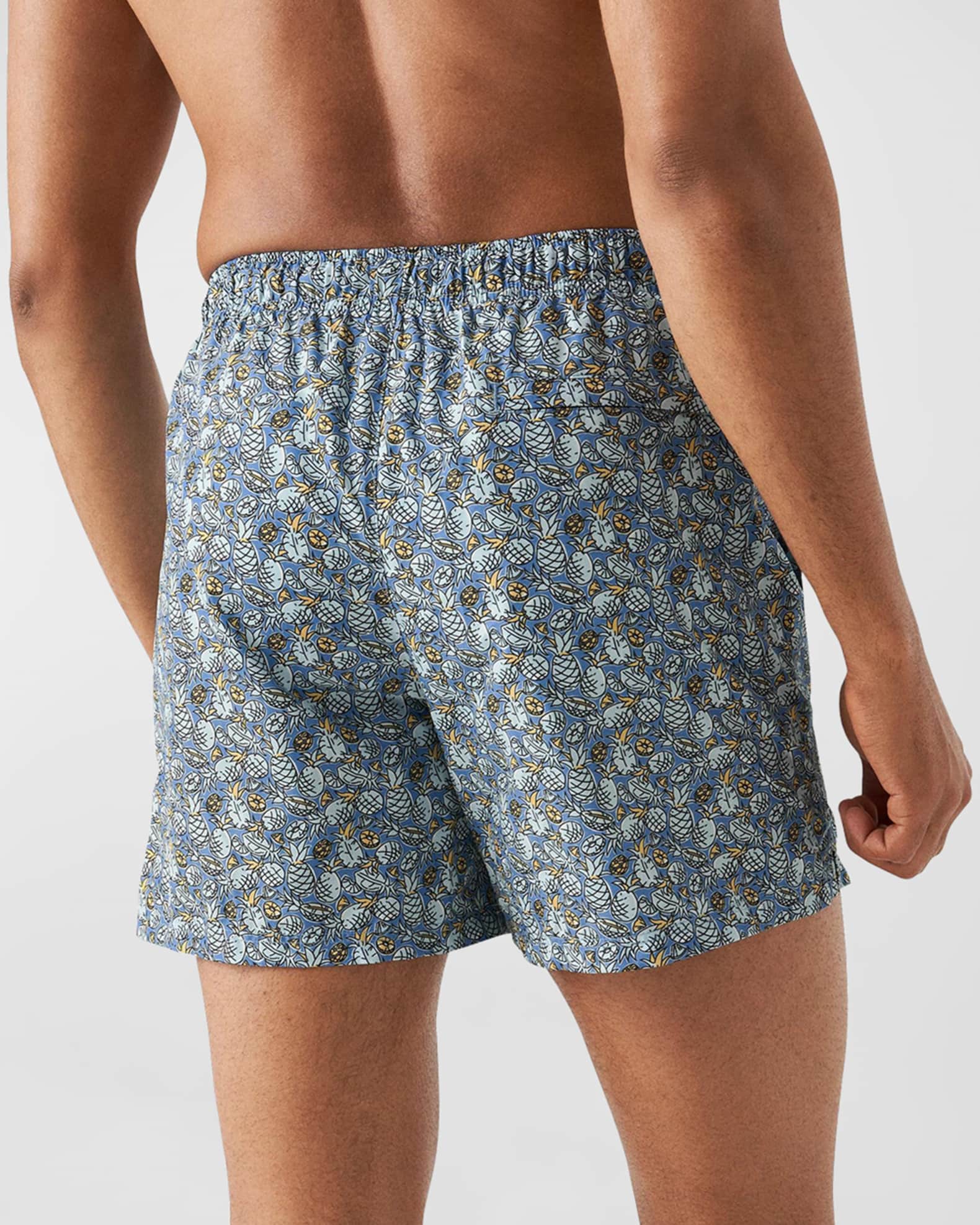 Eton Men's Pineapple-Print Swim Trunks | Neiman Marcus