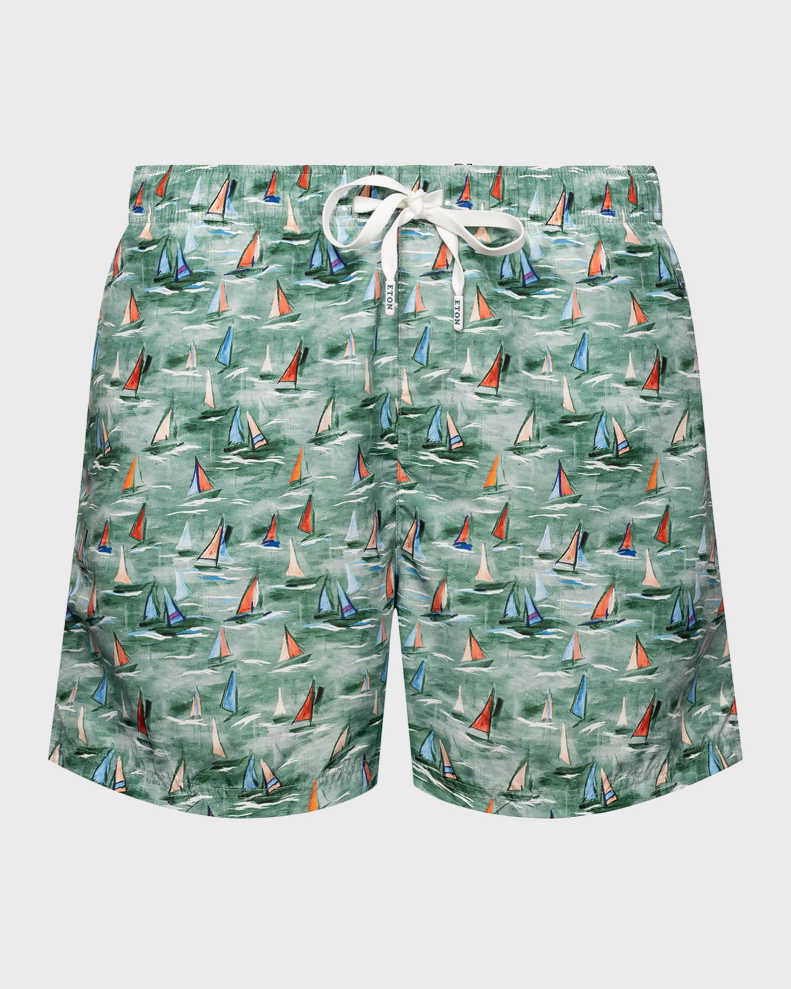 Eton Men's Boat-Print Swim Trunks | Neiman Marcus