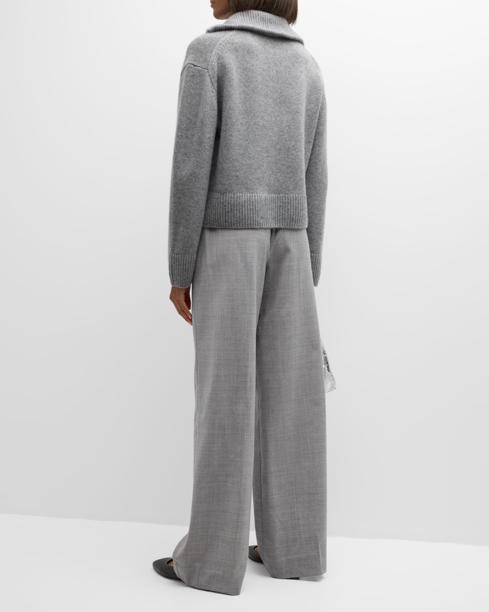 SIMKHAI Andes Cashmere Henley Pullover Sweater | Neiman Marcus