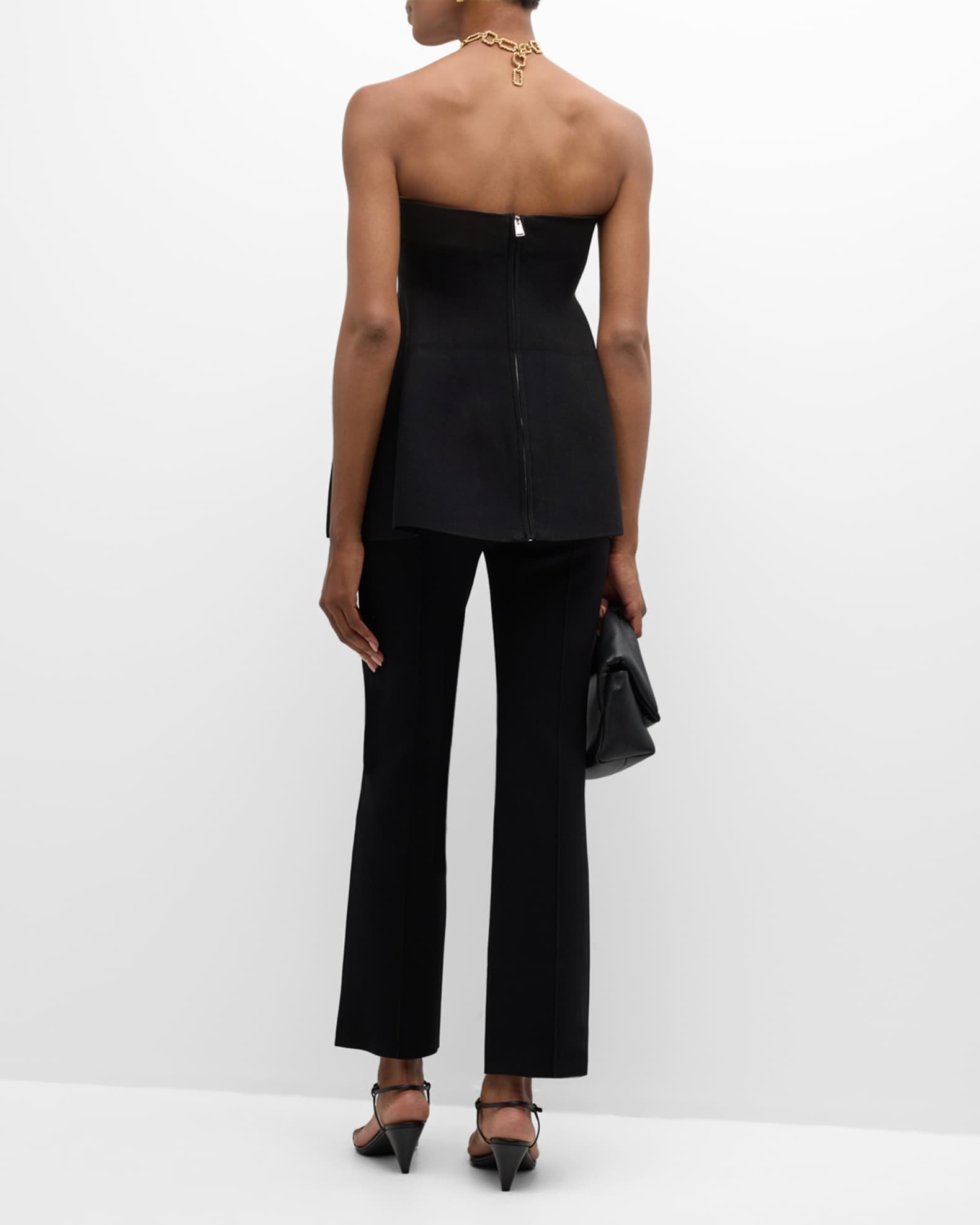 SIMKHAI Ioanna Strapless Peplum Top | Neiman Marcus