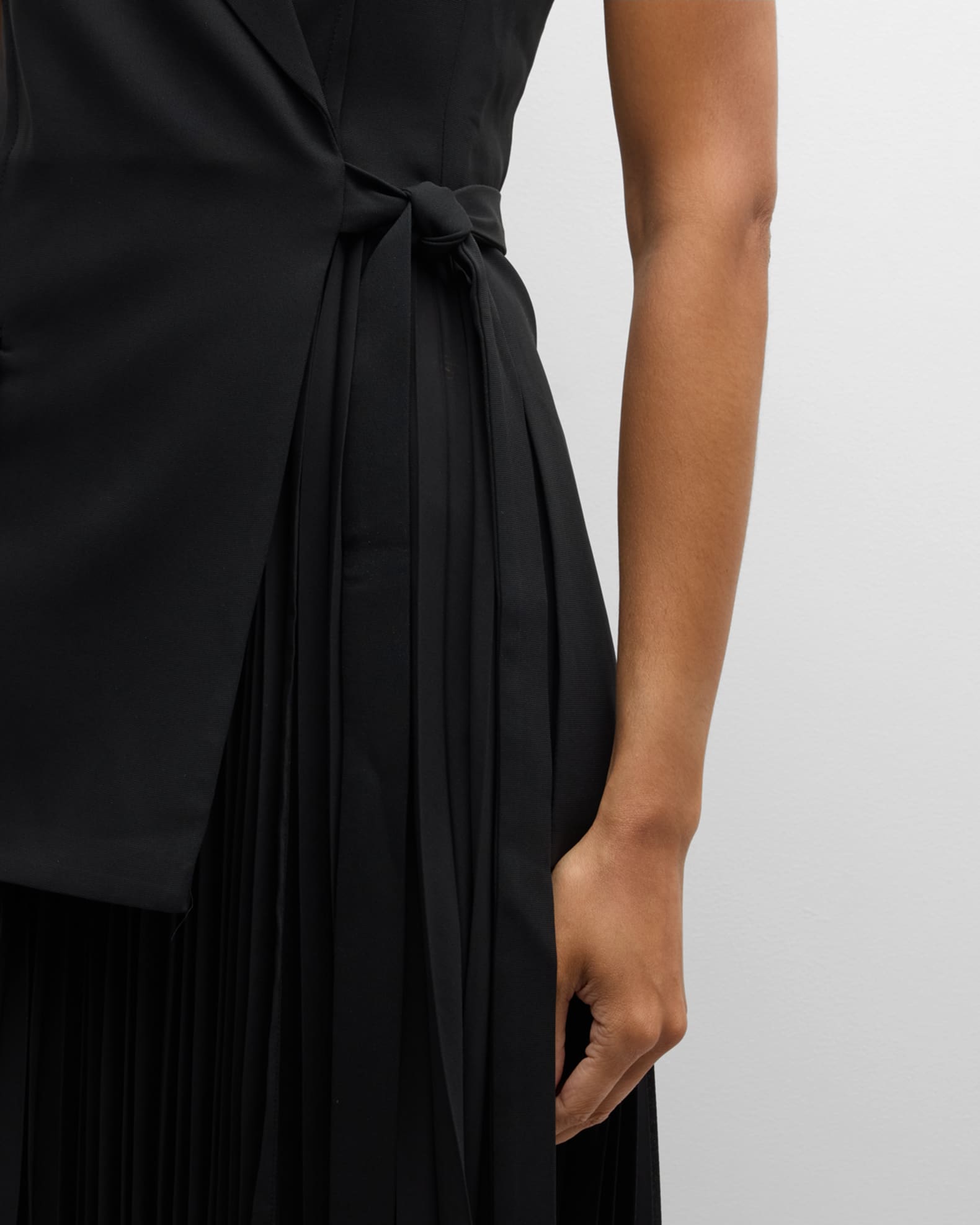 SIMKHAI Helena Combo Blazer Sleeveless Midi Dress | Neiman Marcus