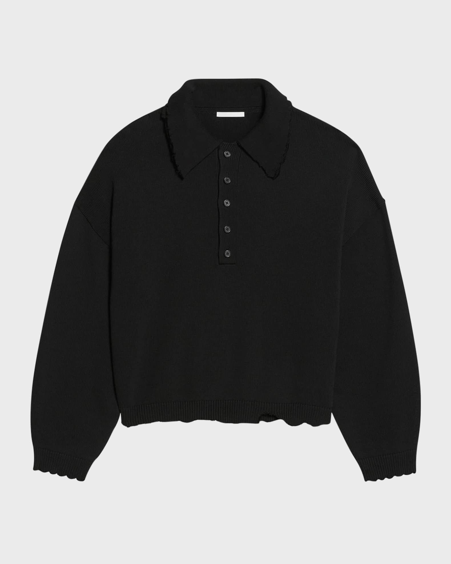 Helmut Lang Men's Distressed Polo Shirt | Neiman Marcus
