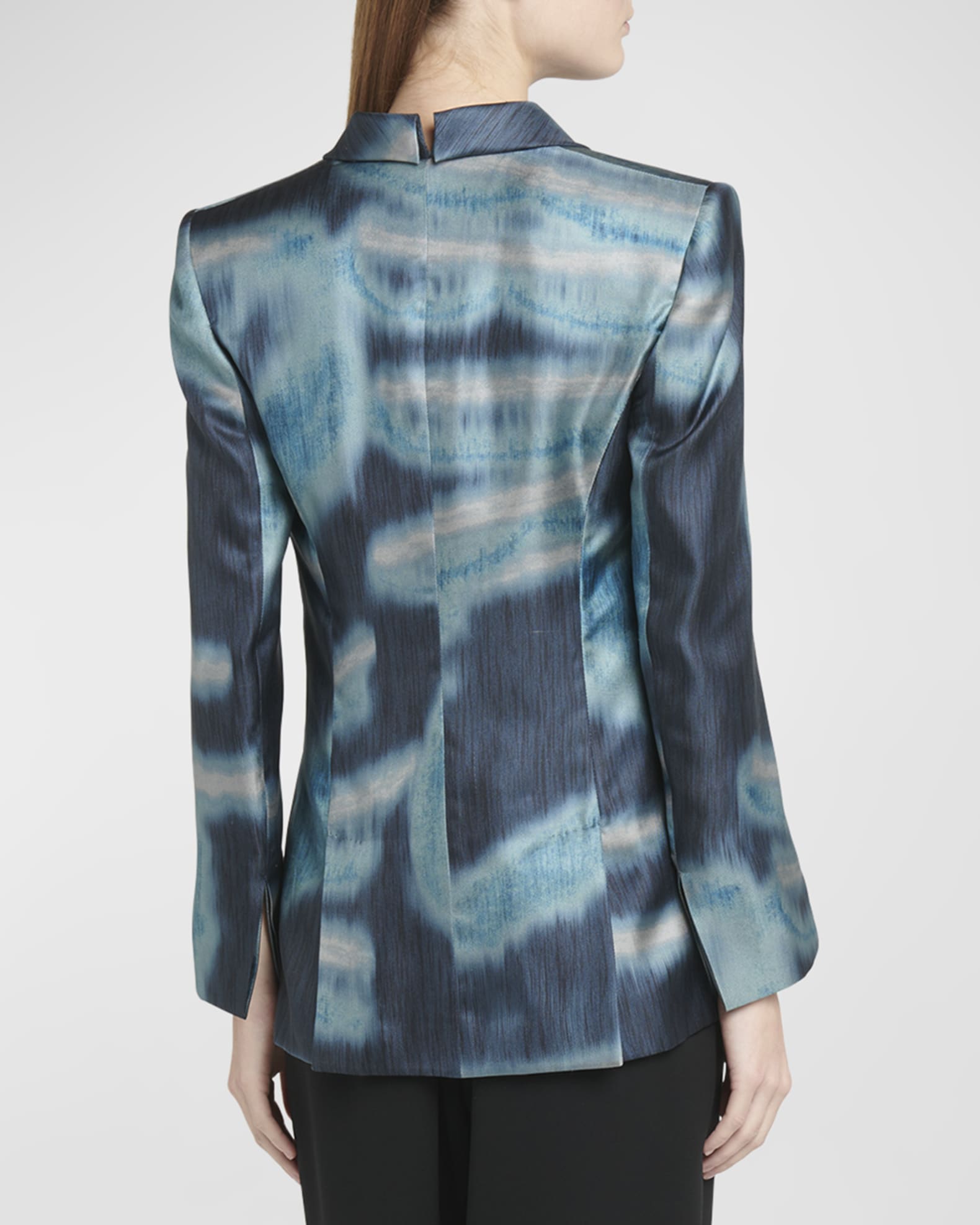 Giorgio Armani Abstract Print Silk Blazer Jacket | Neiman Marcus
