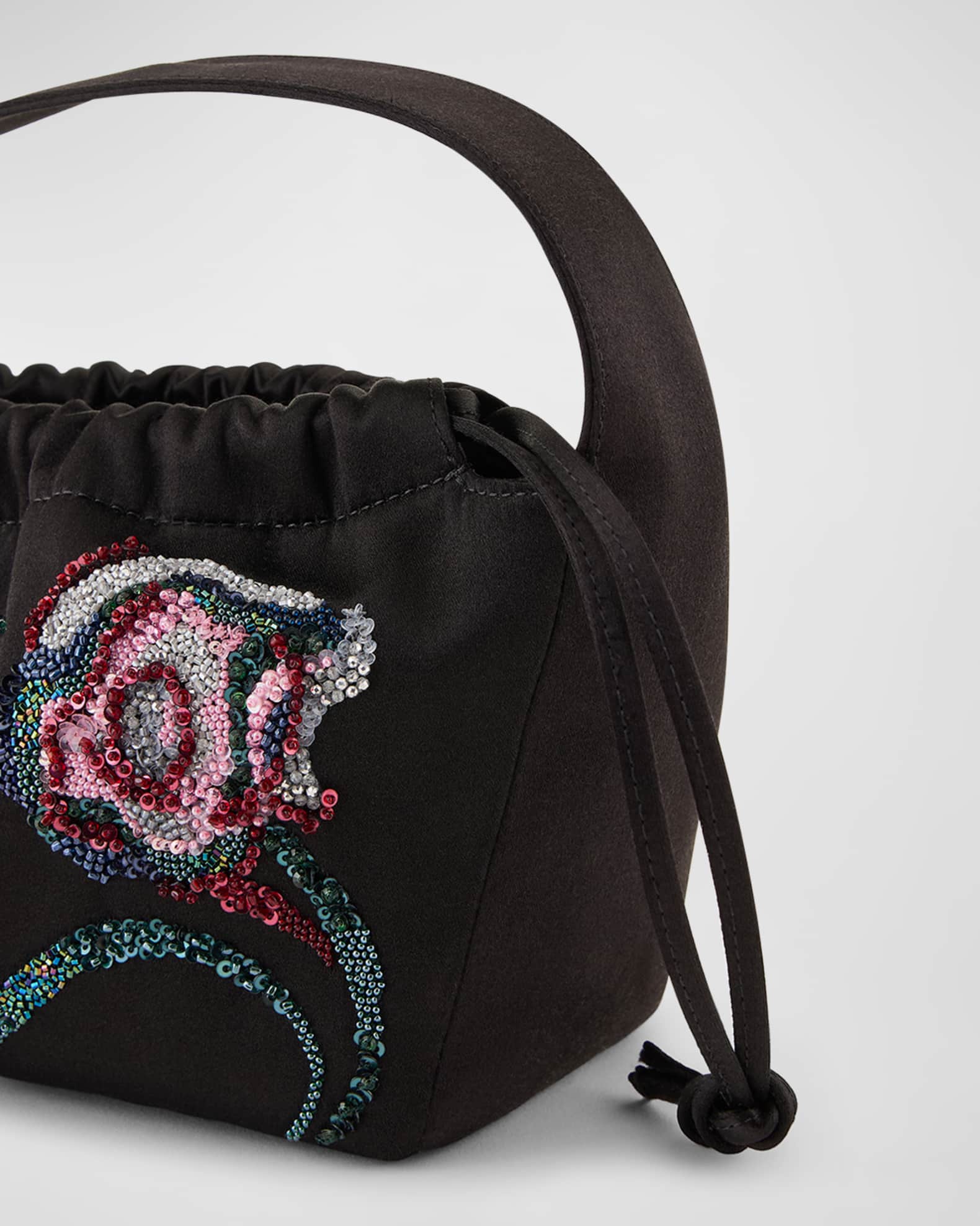 Giorgio Armani Mini Sequined Satin Top-Handle Bag | Neiman Marcus