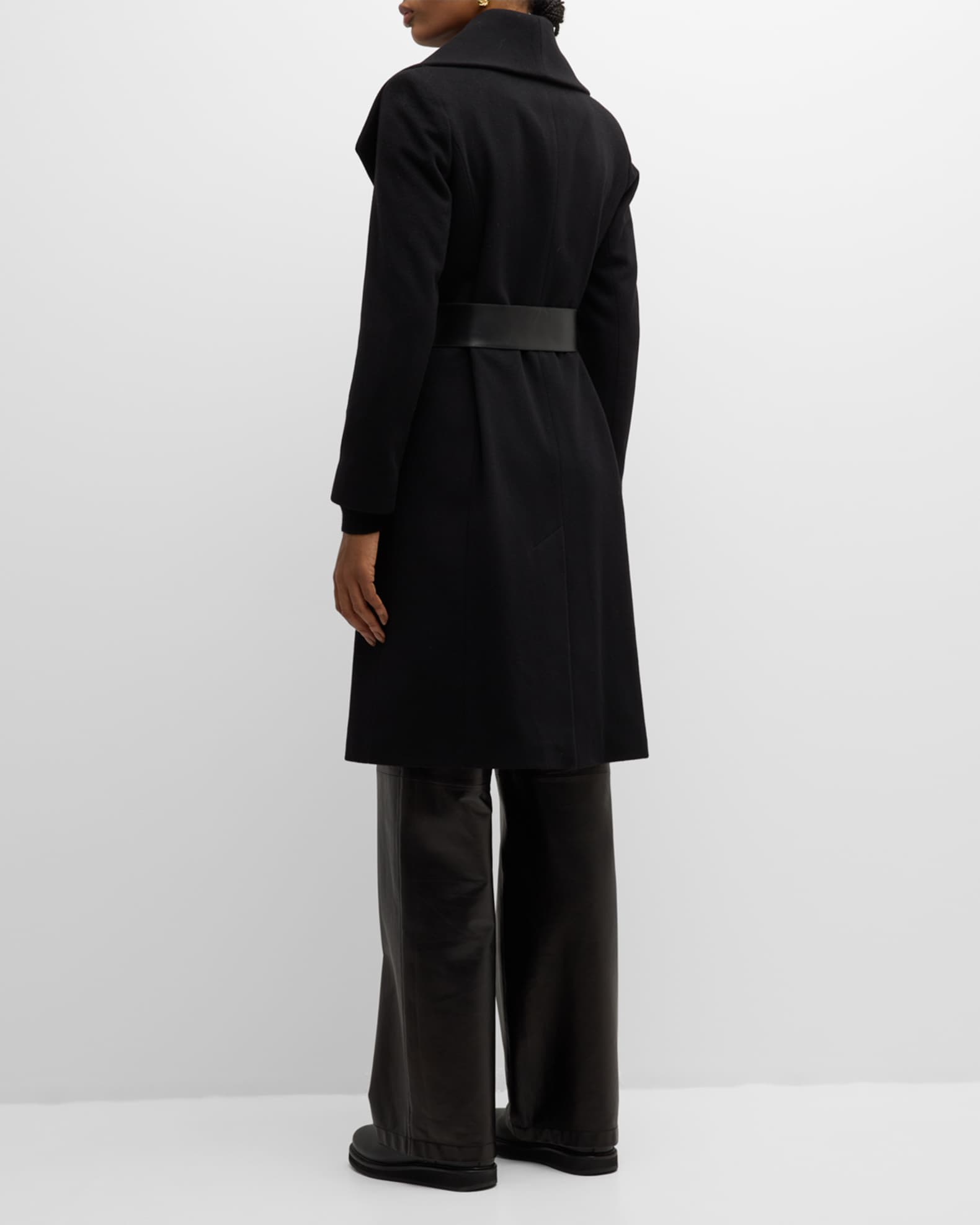 Fleurette Wynn Belted Wrap Wool Coat | Neiman Marcus