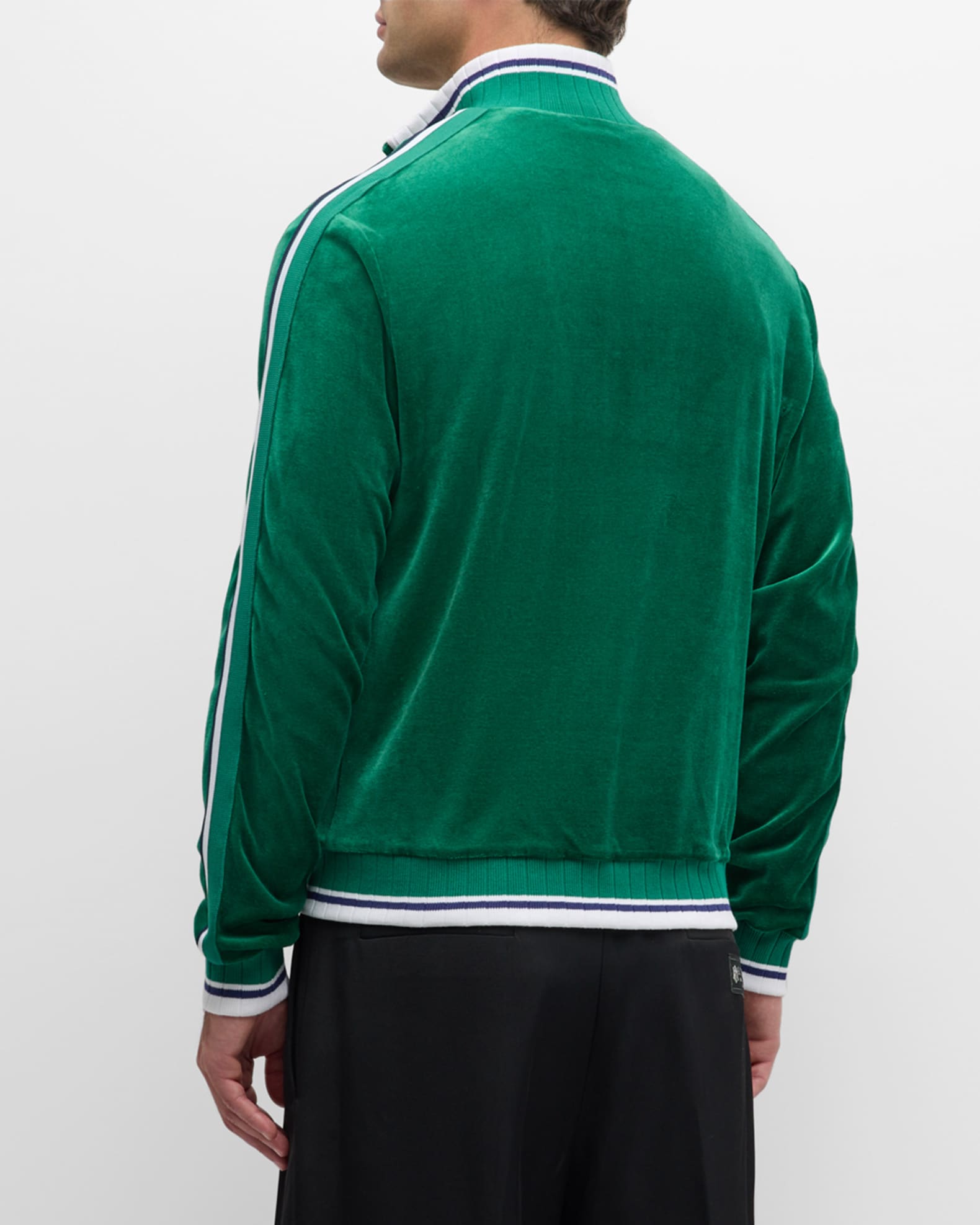 CASABLANCA Men's Velour Track Jacket | Neiman Marcus