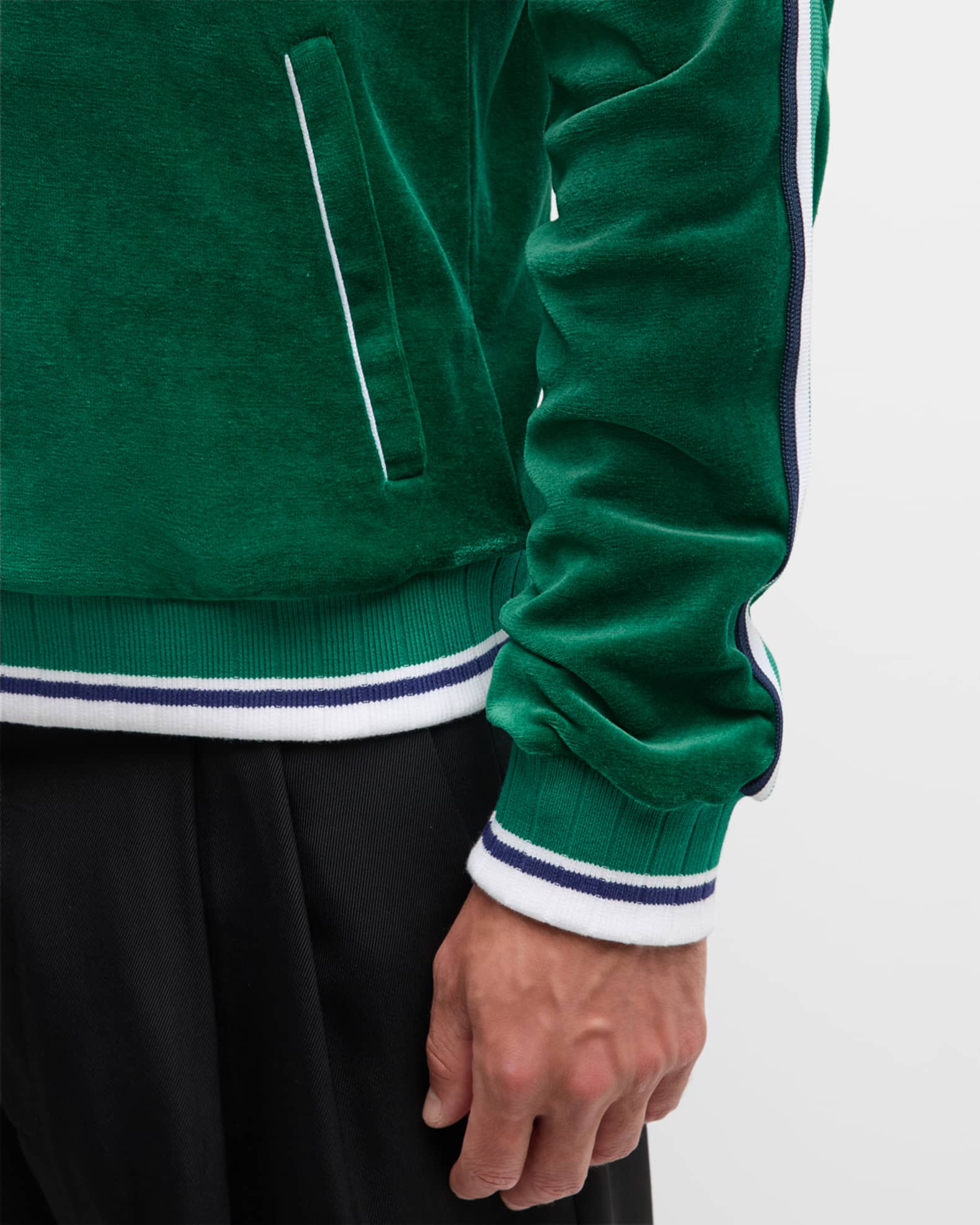 CASABLANCA Men's Velour Track Jacket | Neiman Marcus