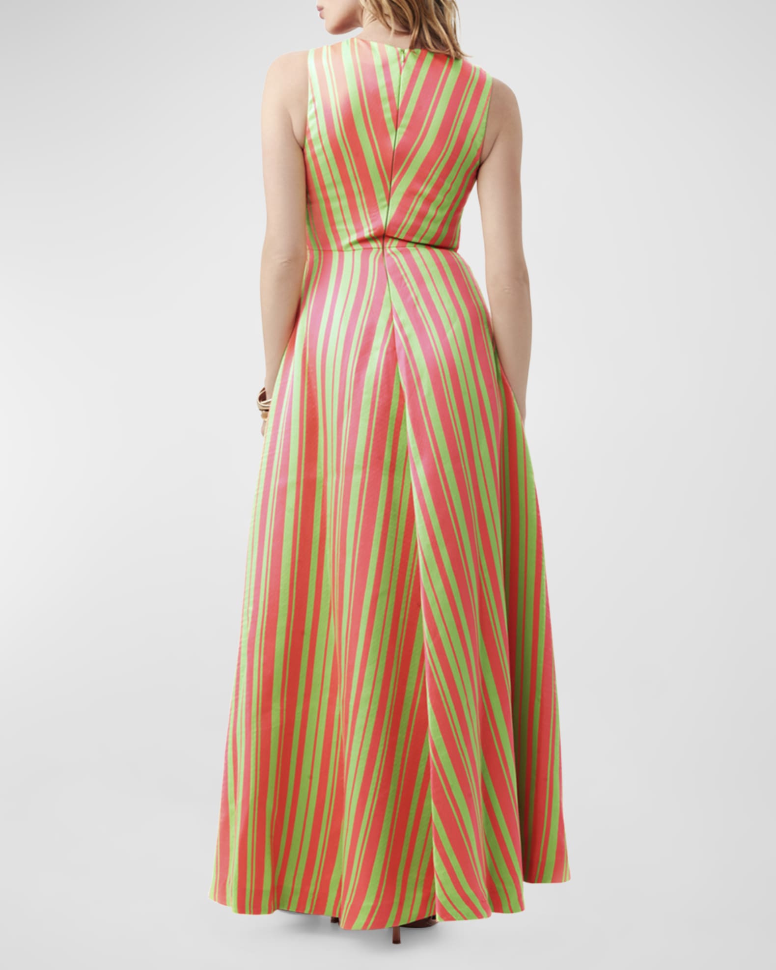 Trina Turk Bryony Striped Jacquard Maxi Dress | Neiman Marcus