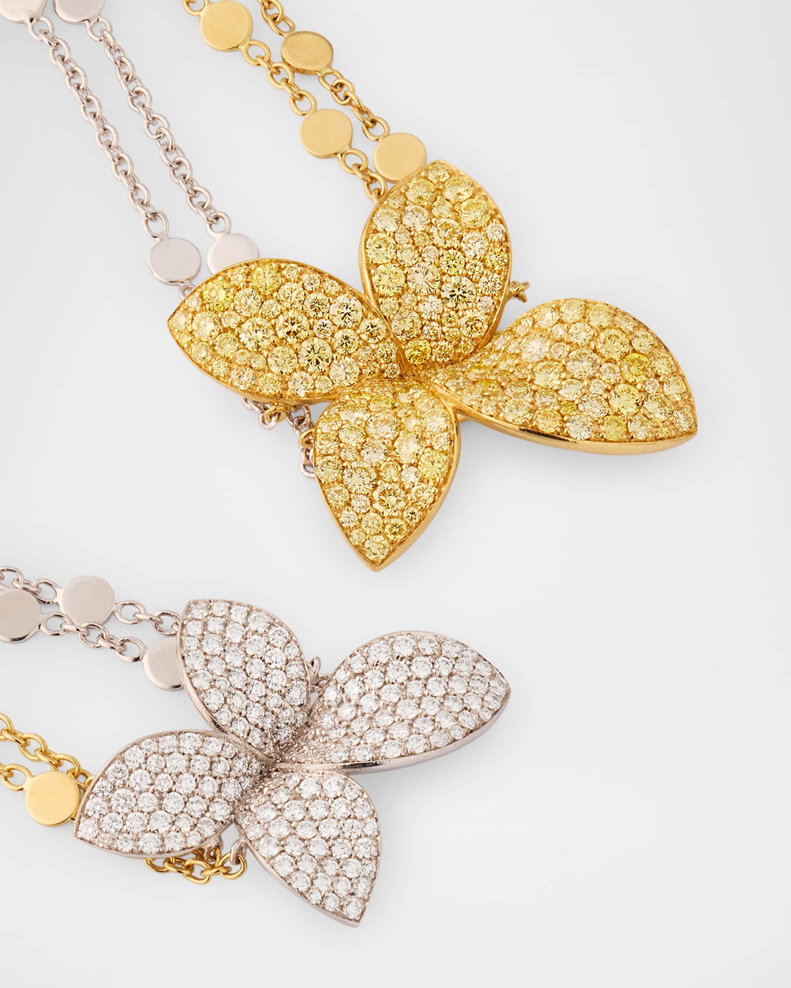 Pasquale Bruni Giardini Segreti 18K Gold Necklace with Yellow and White ...
