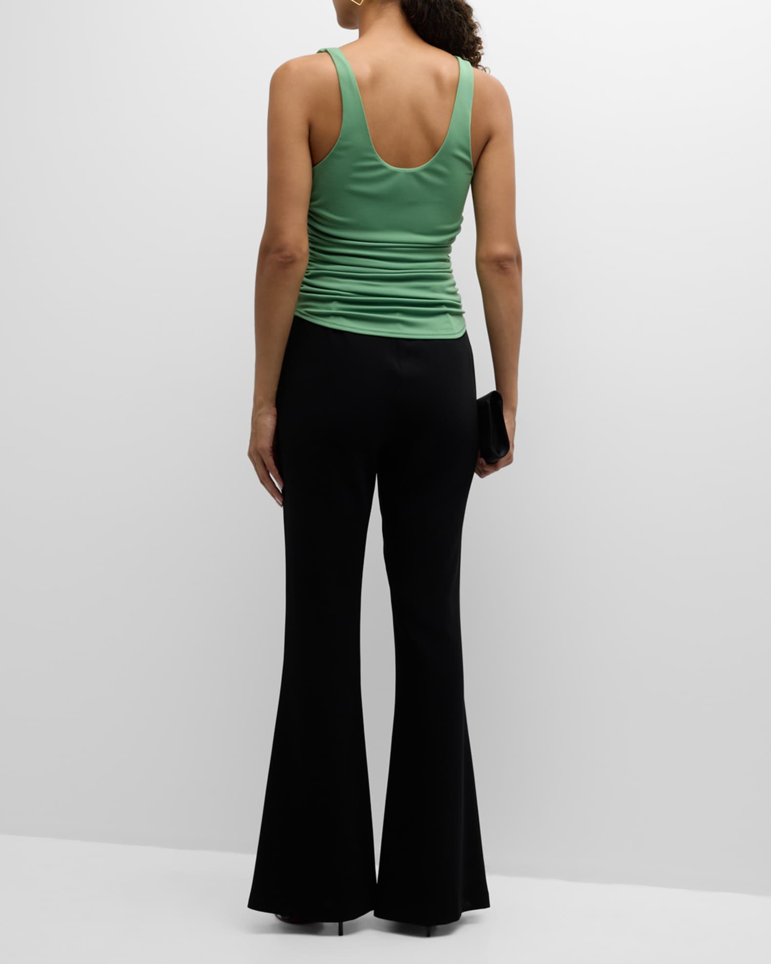 Cinq a Sept Cherise Ruched Cowl-Neck Tank Top | Neiman Marcus