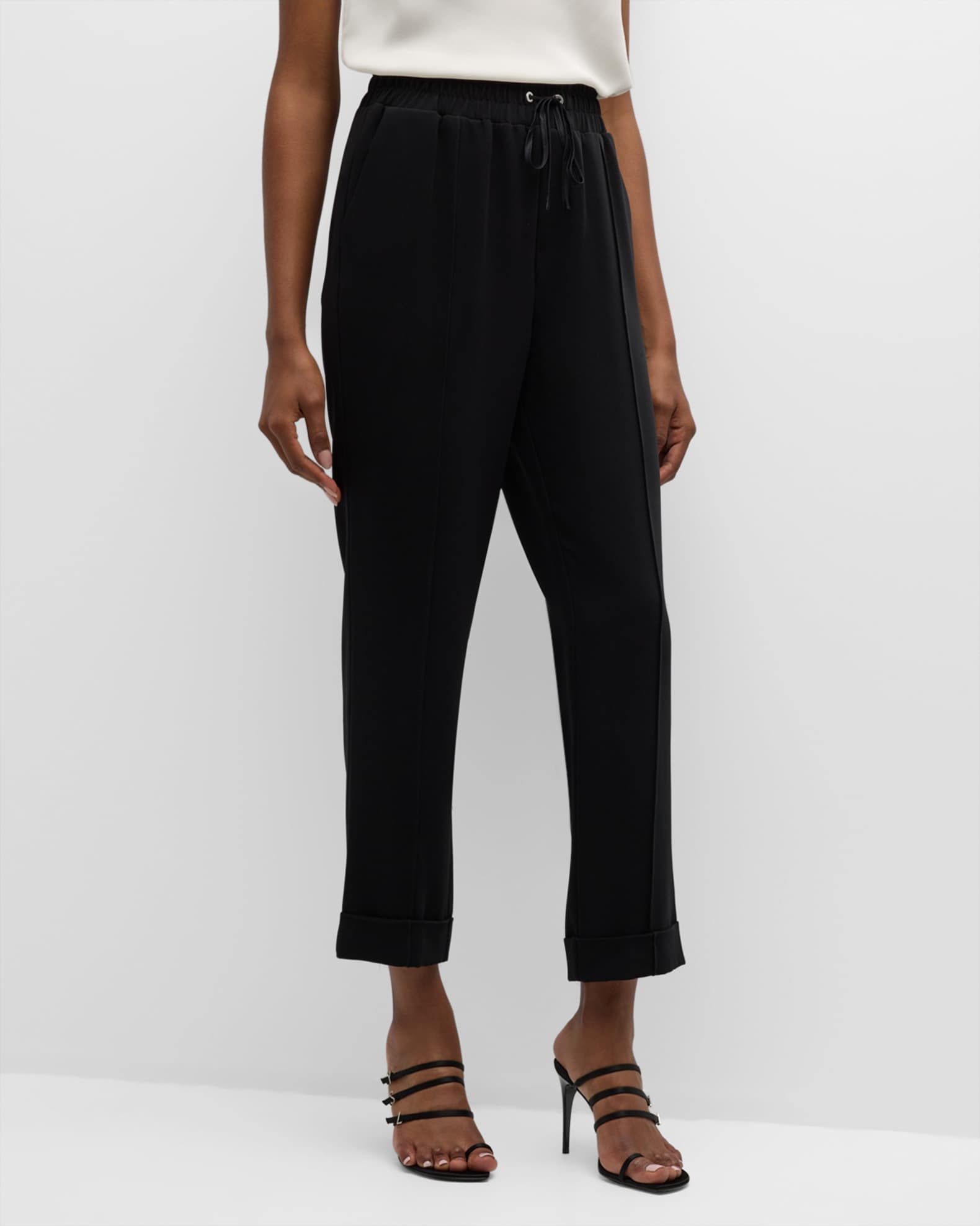 Cinq a Sept Everly Cropped Drawstring Pants | Neiman Marcus