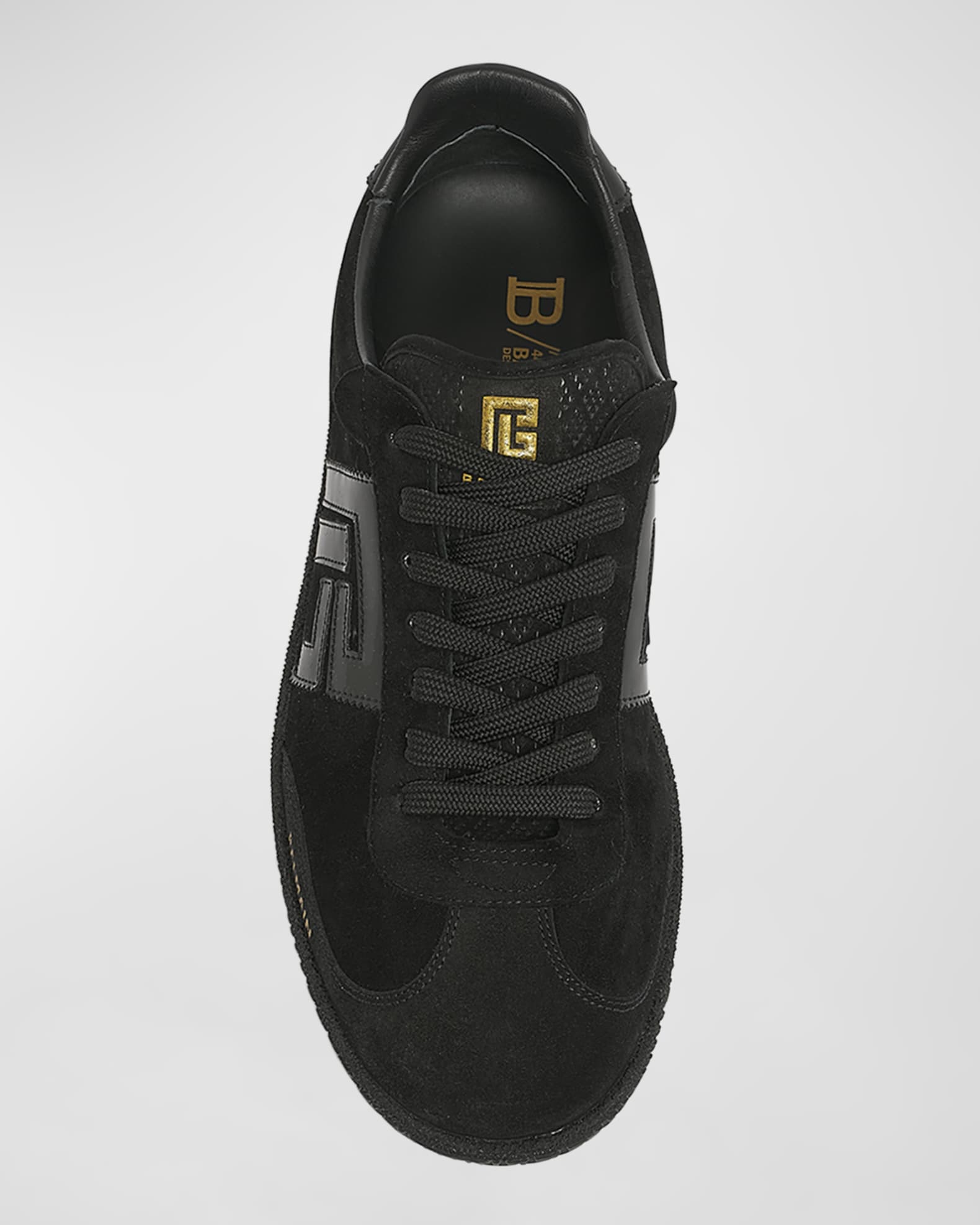 Balmain Men's Swan Mixed Leather Sneakers | Neiman Marcus