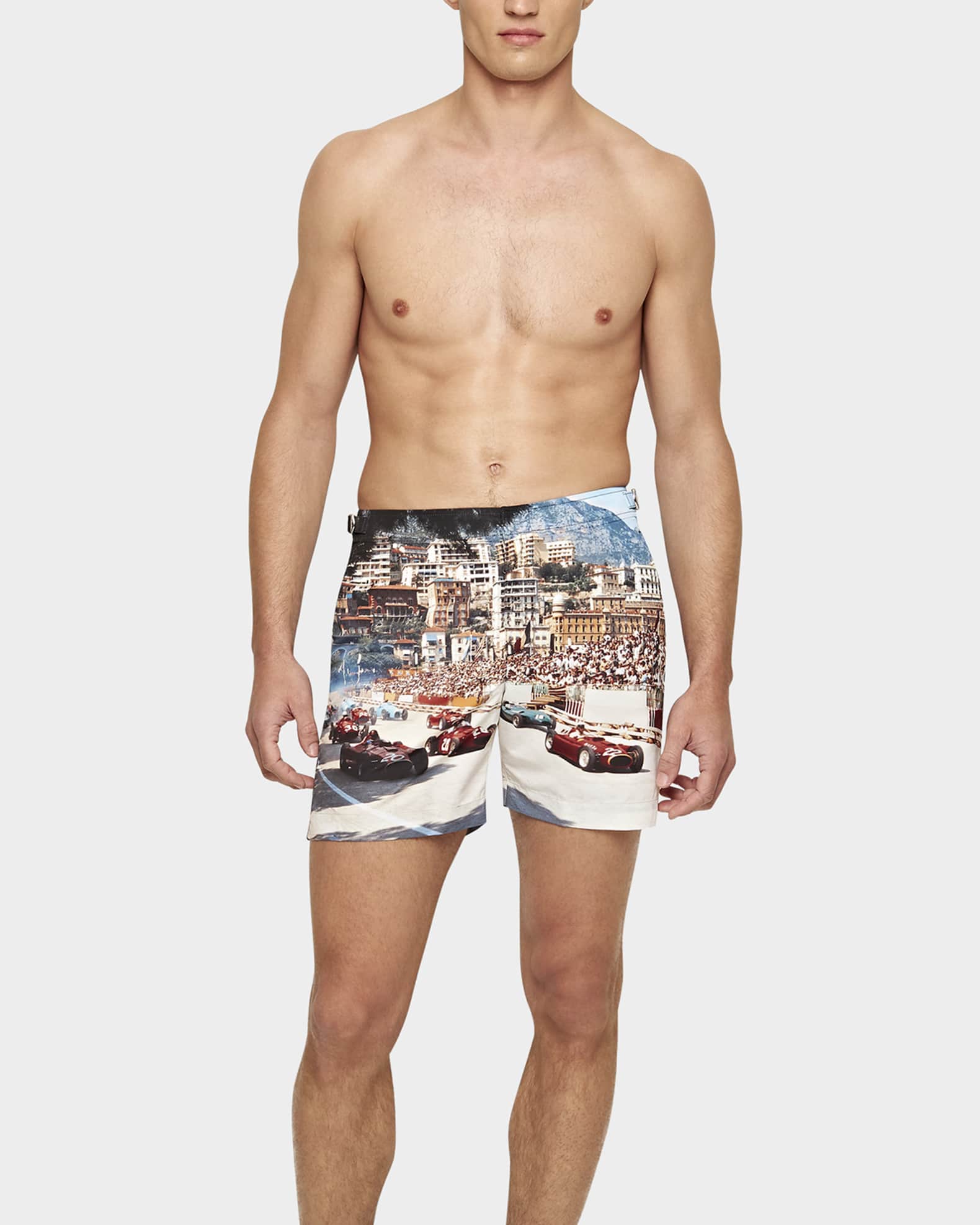 Orlebar Brown Men's Bulldog Photographic Swim Shorts | Neiman Marcus