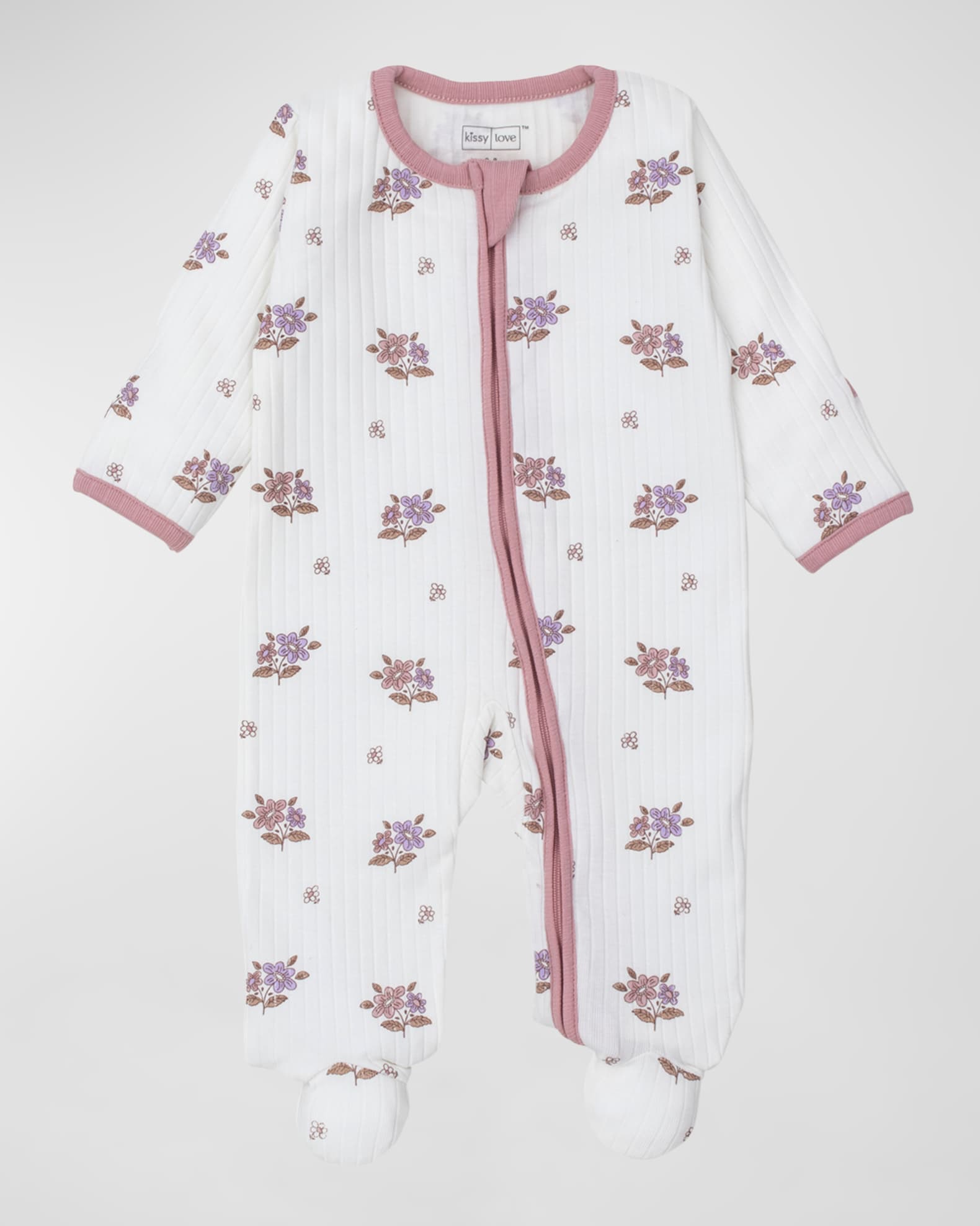 Kissy Kissy Girl's “Kissy Love by Kissy Kissy” Abloom Ribbed Footie ...