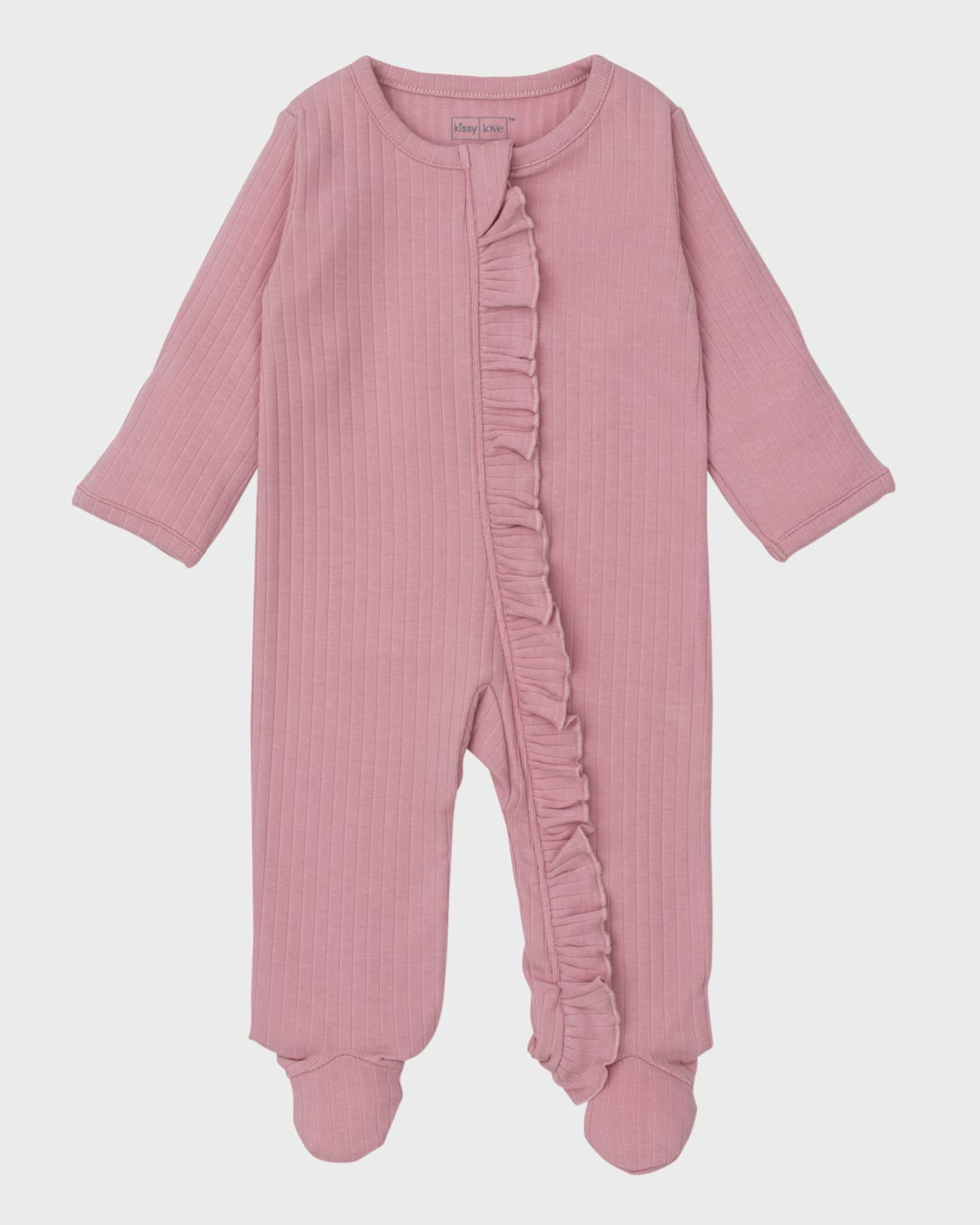 Kissy Kissy Girl's “Kissy Love by Kissy Kissy” Abloom Jacquard Footie ...