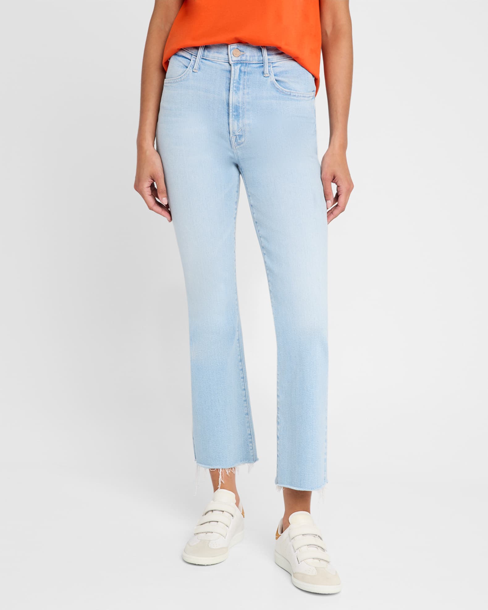 MOTHER The Hustler Ankle Fray Jeans | Neiman Marcus