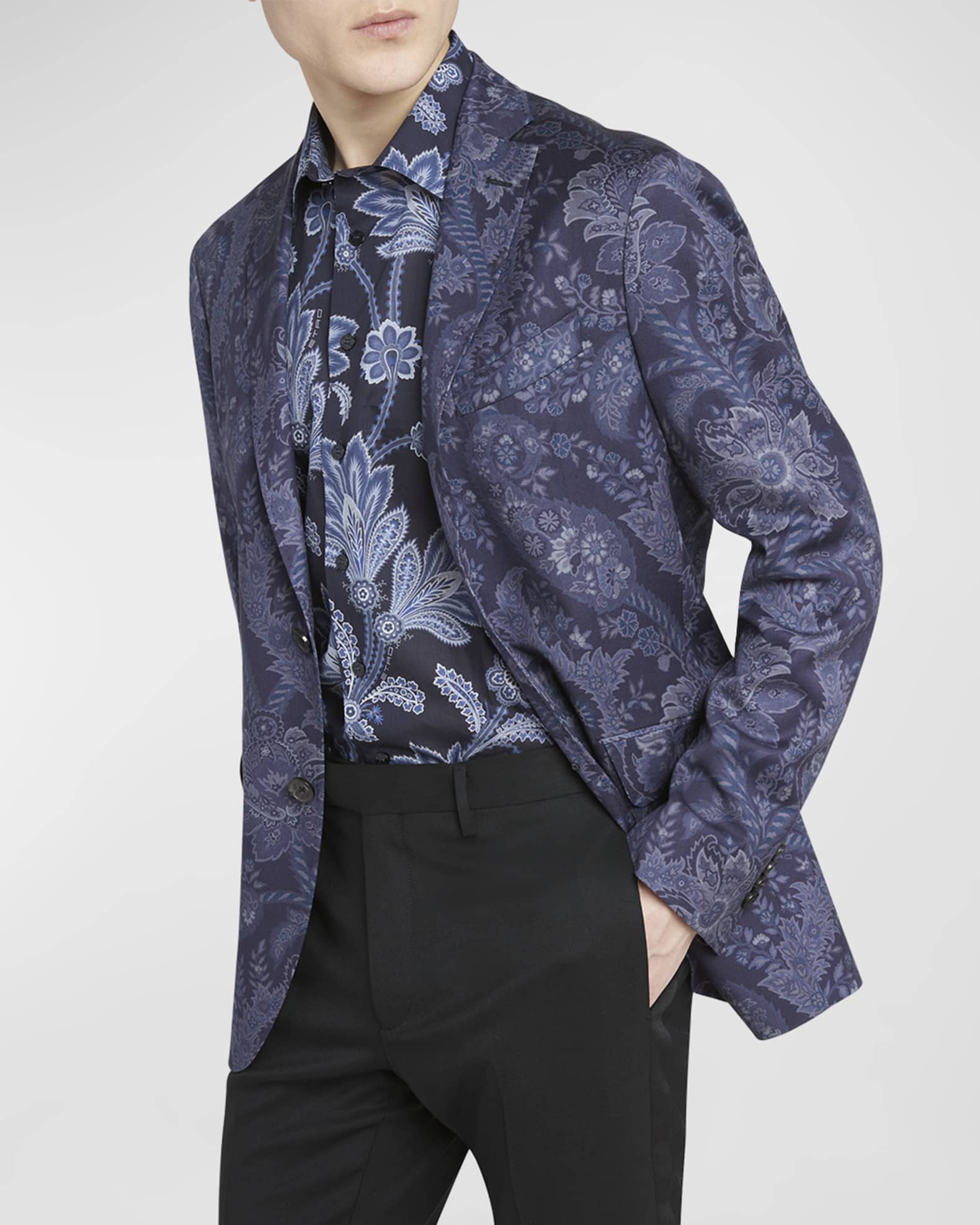 Etro Men's Lightweight Paisley-Print Jacket | Neiman Marcus