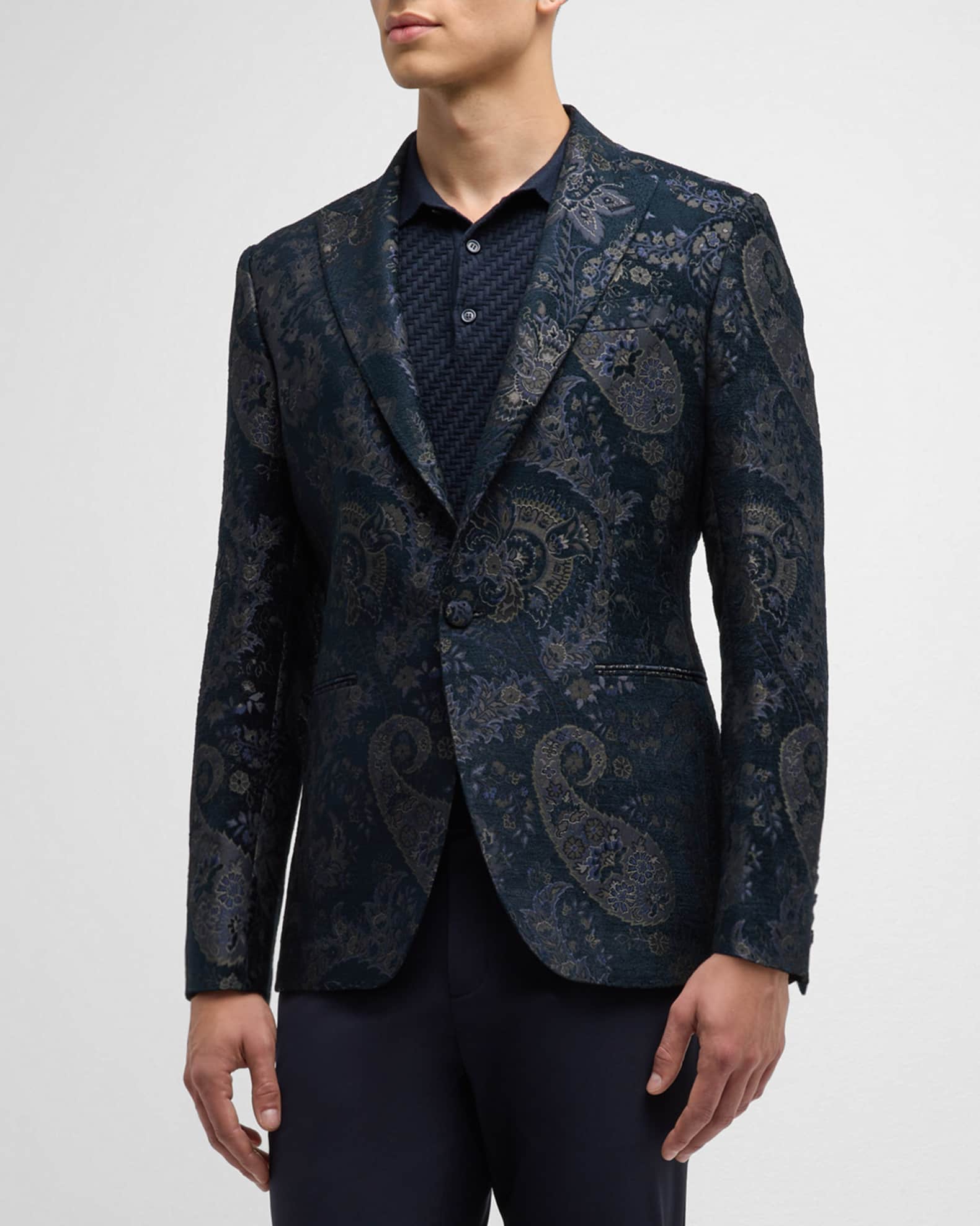 Etro Men's Paisley Jacquard Evening Jacket | Neiman Marcus