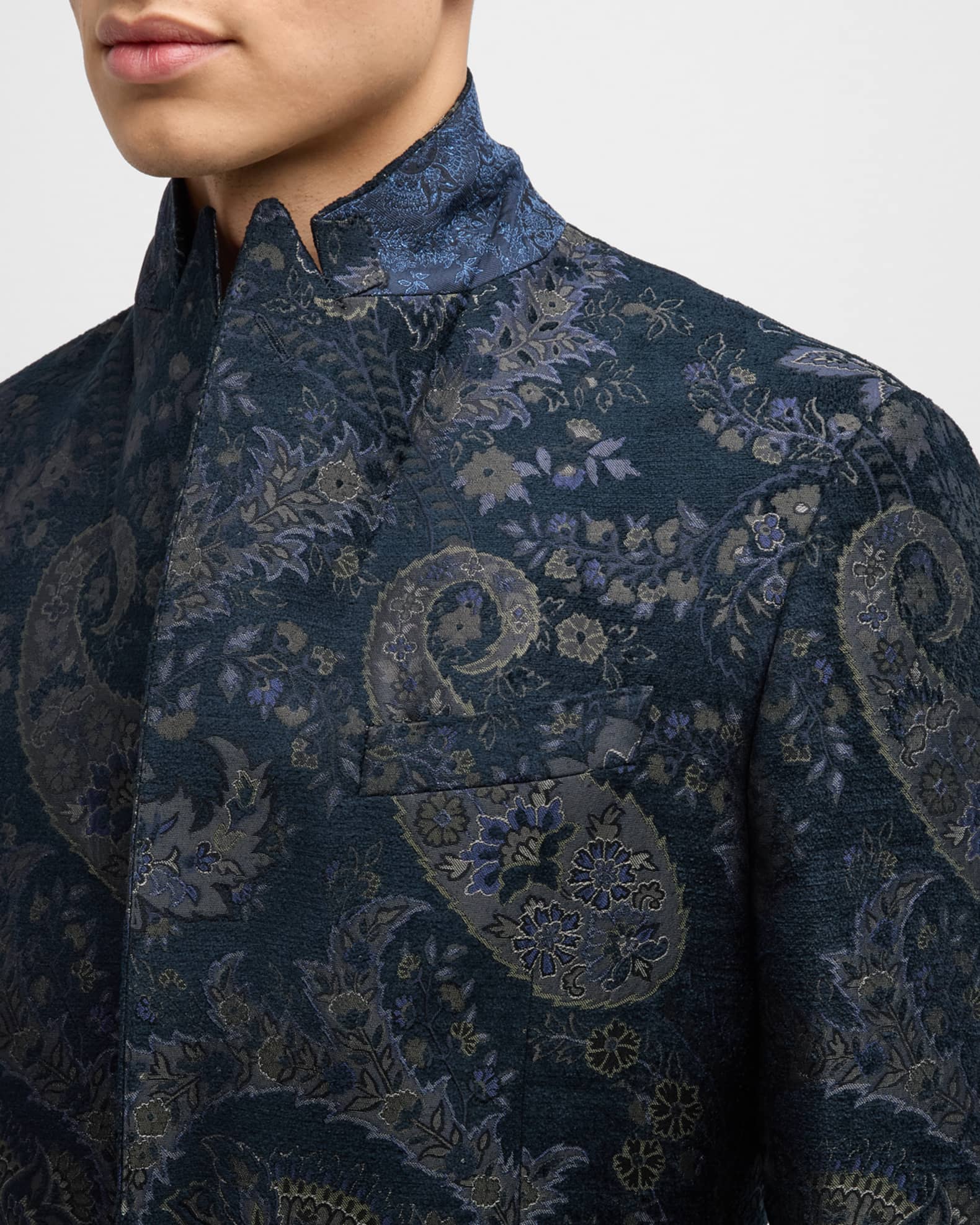 Etro Men's Paisley Jacquard Evening Jacket | Neiman Marcus