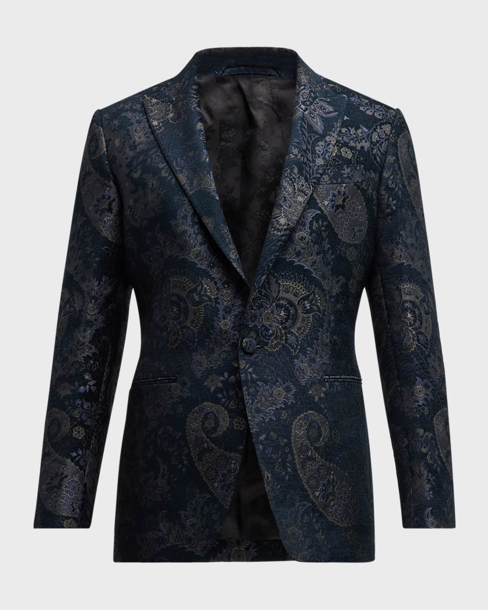 Etro Men's Paisley Jacquard Evening Jacket | Neiman Marcus