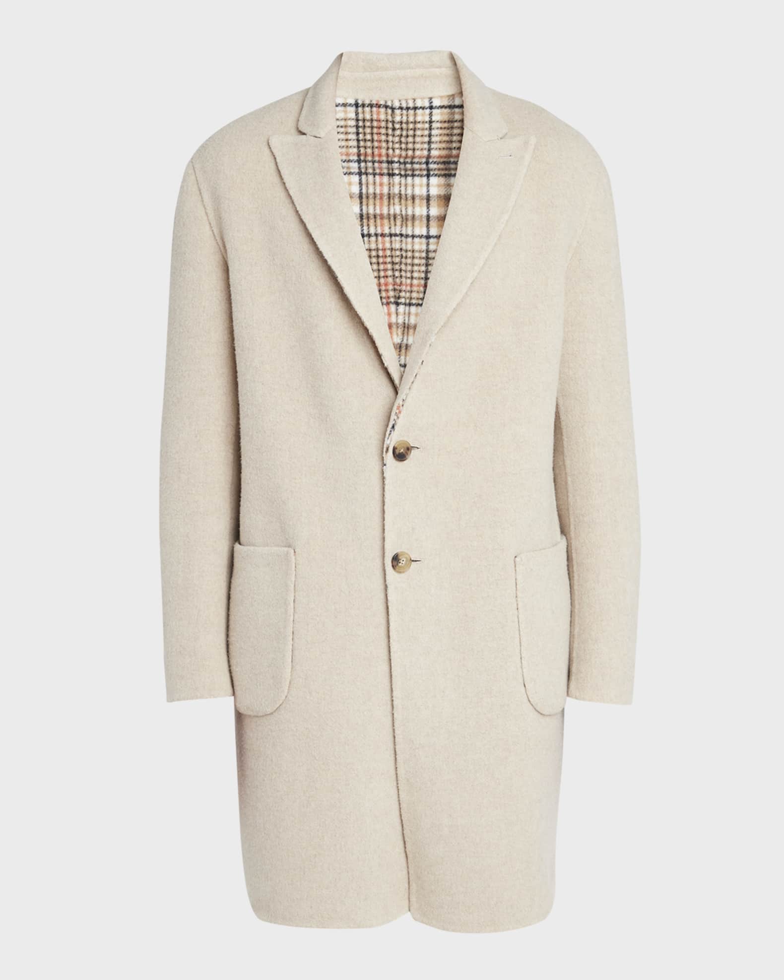 Etro Men's Wool Oversized Two Button Topcoat | Neiman Marcus