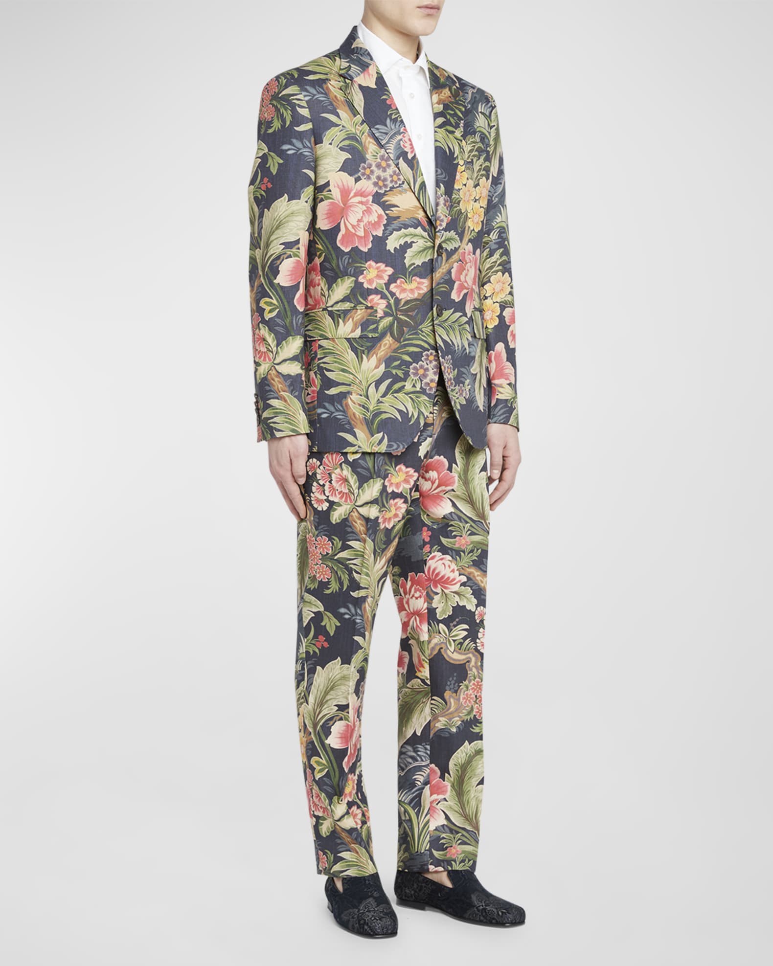 Etro Men's Floral Print Jacket | Neiman Marcus