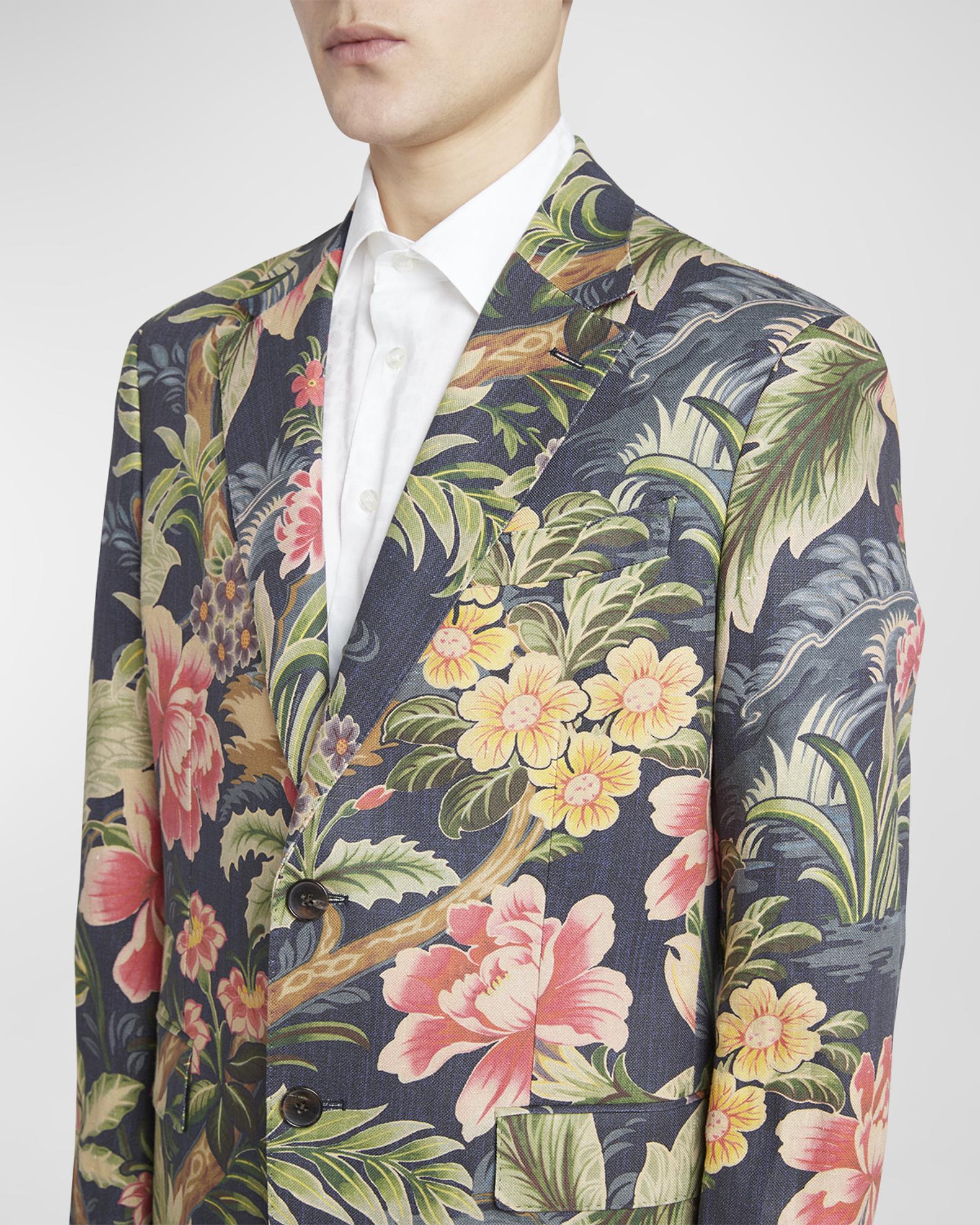 Etro Men's Floral Print Jacket | Neiman Marcus