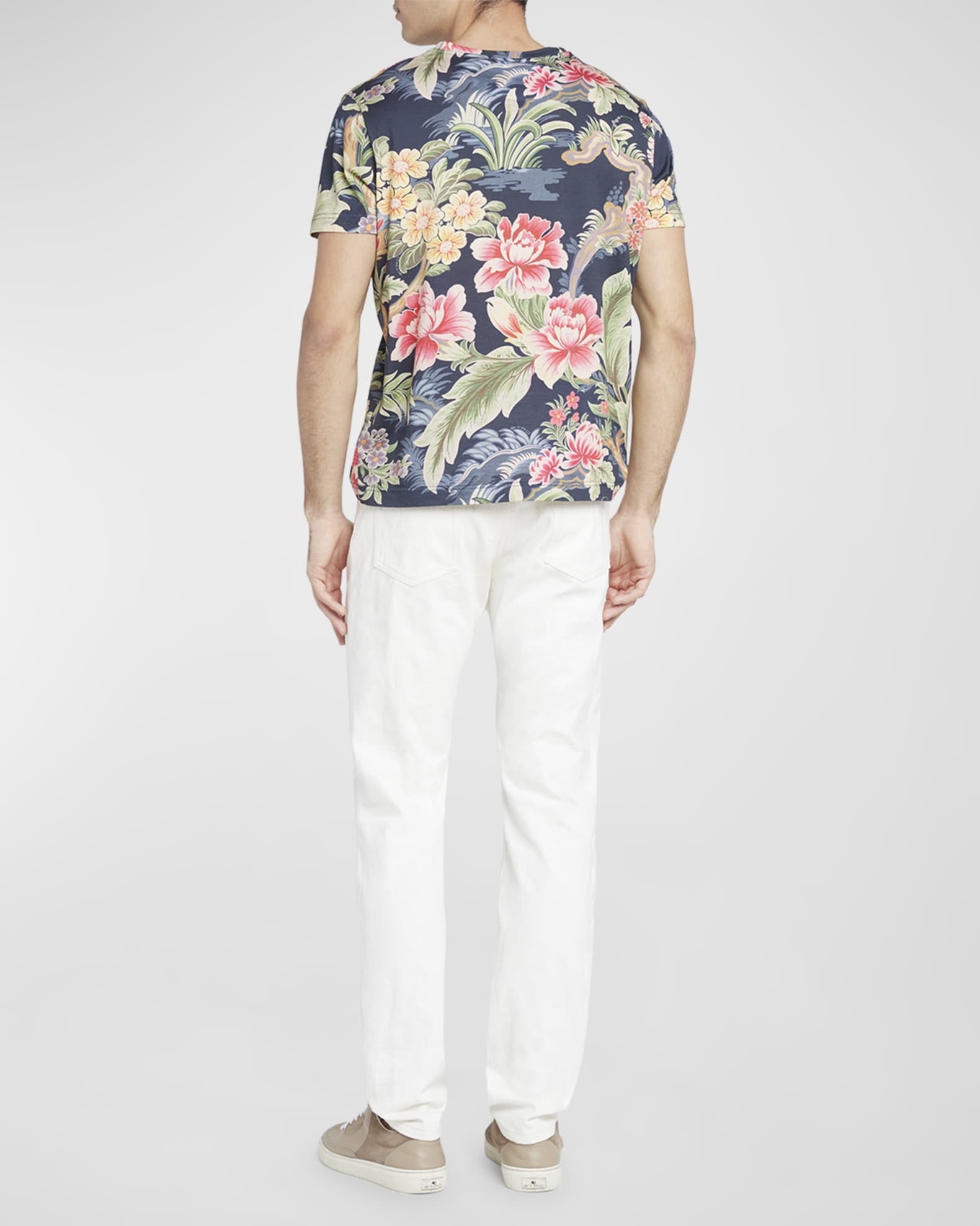 Etro Men's Floral-Print T-Shirt | Neiman Marcus