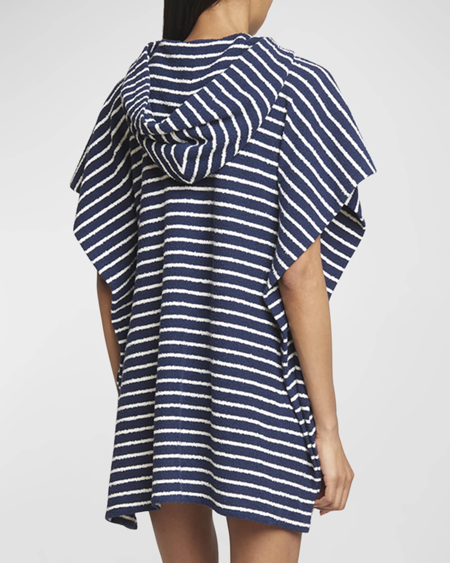 Givenchy Striped Towelling Hooded Poncho | Neiman Marcus