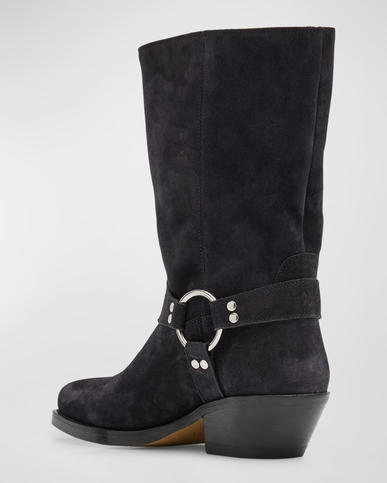 Isabel Marant Antya Suede Harness Moto Boots | Neiman Marcus