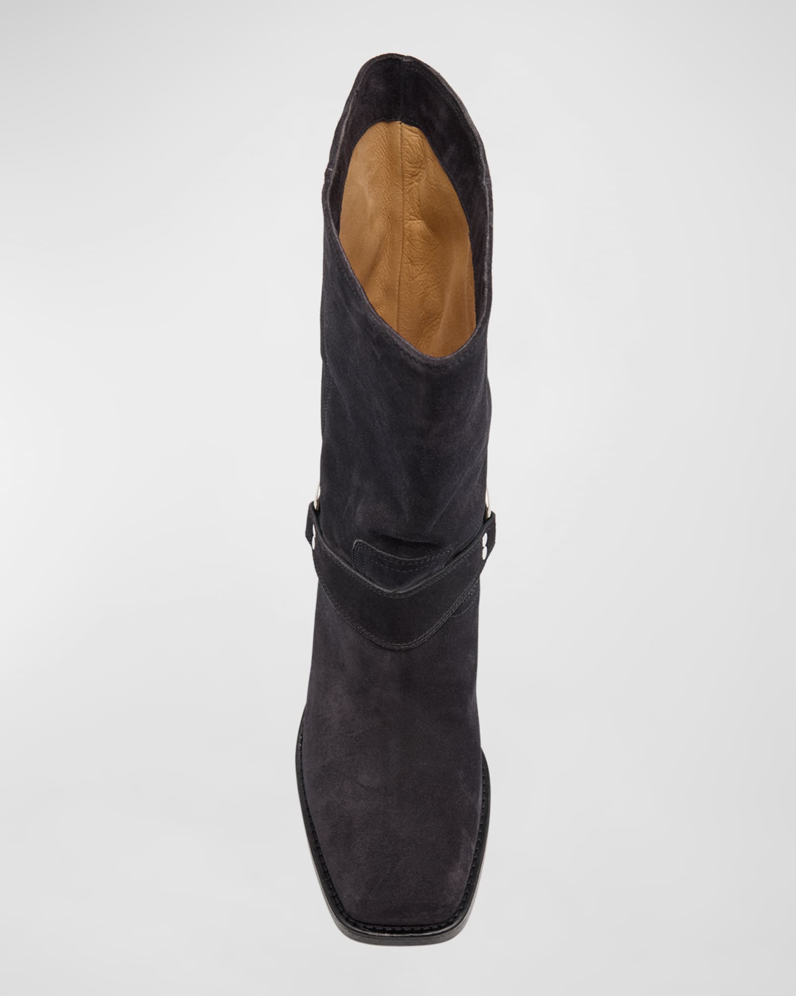 Isabel Marant Antya Suede Harness Moto Boots | Neiman Marcus