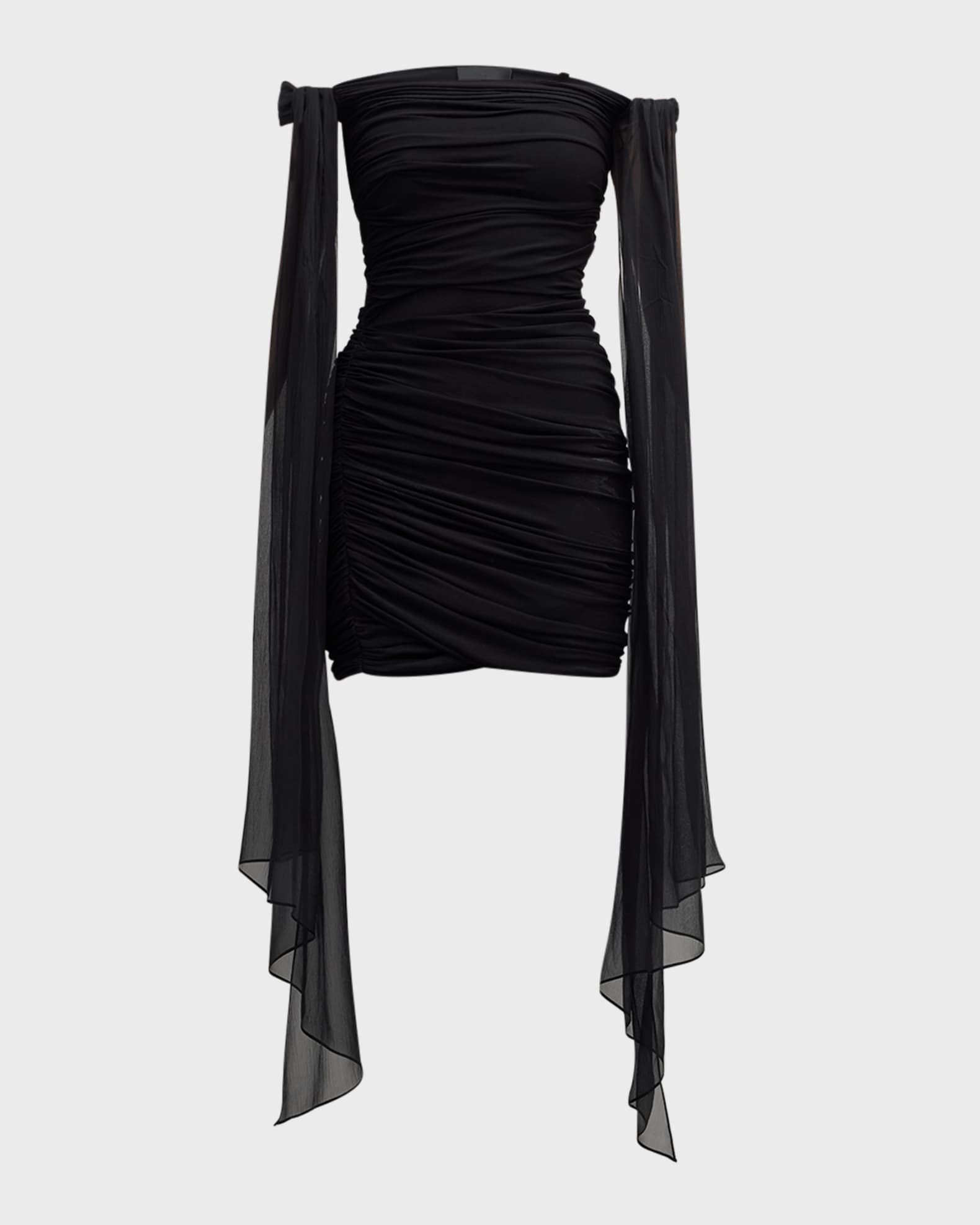 Givenchy Off-The-Shoulder Draped Mini Dress | Neiman Marcus