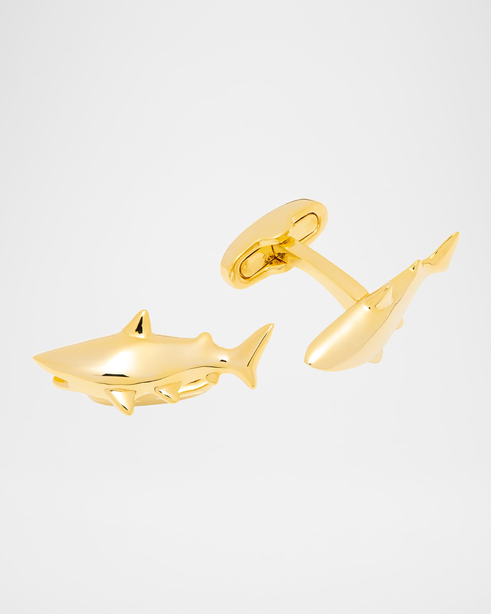 Link Up Men's Gold-Tone Shark Cufflinks | Neiman Marcus