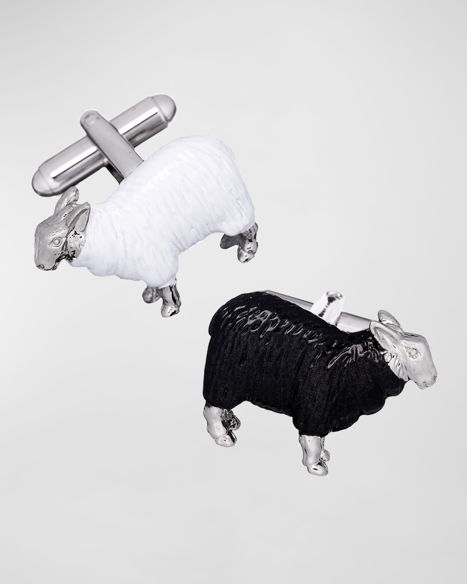 Link Up Men's Black and White Sheep Cufflinks | Neiman Marcus