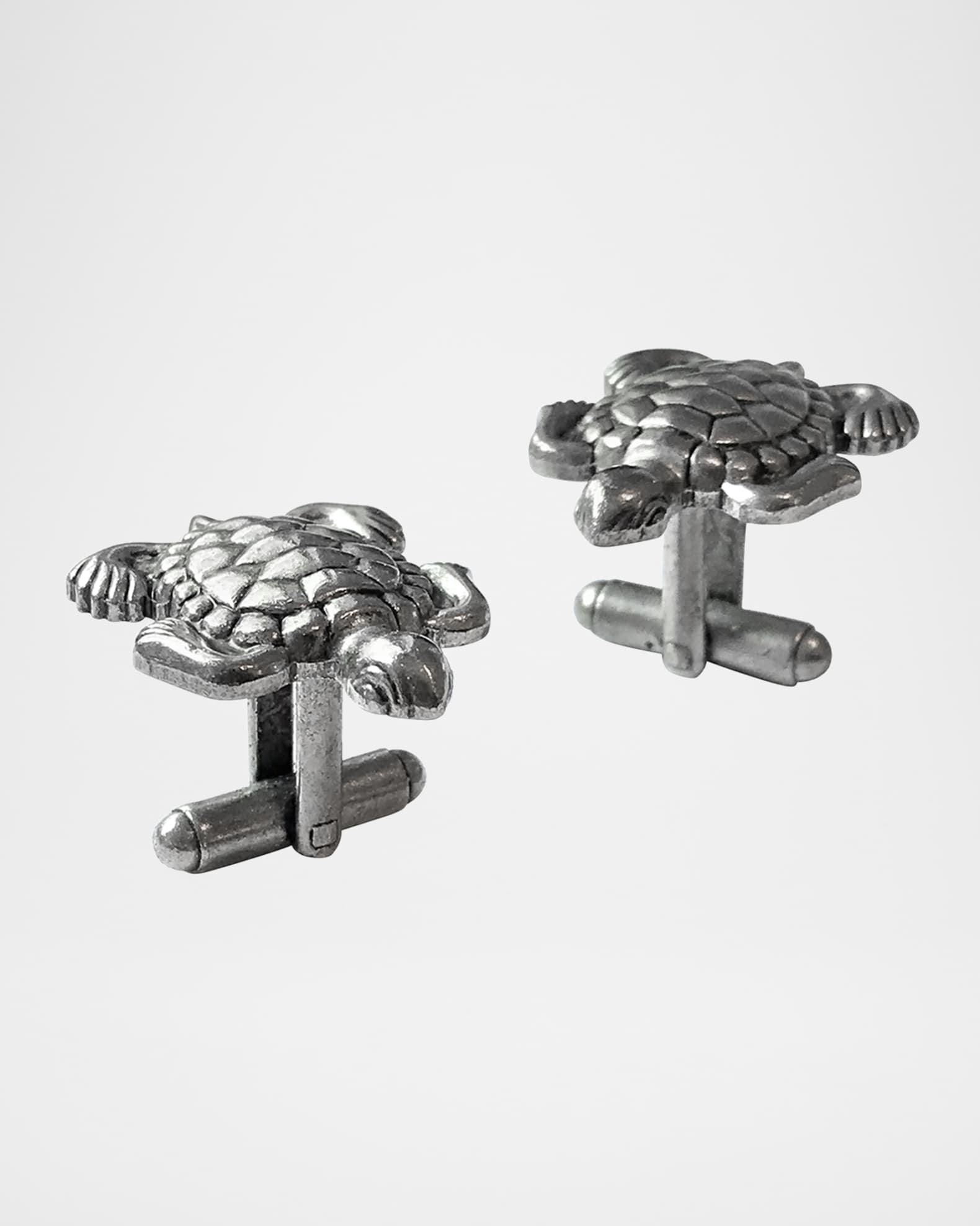 Link Up Men's Antiqued Turtle Cufflinks | Neiman Marcus