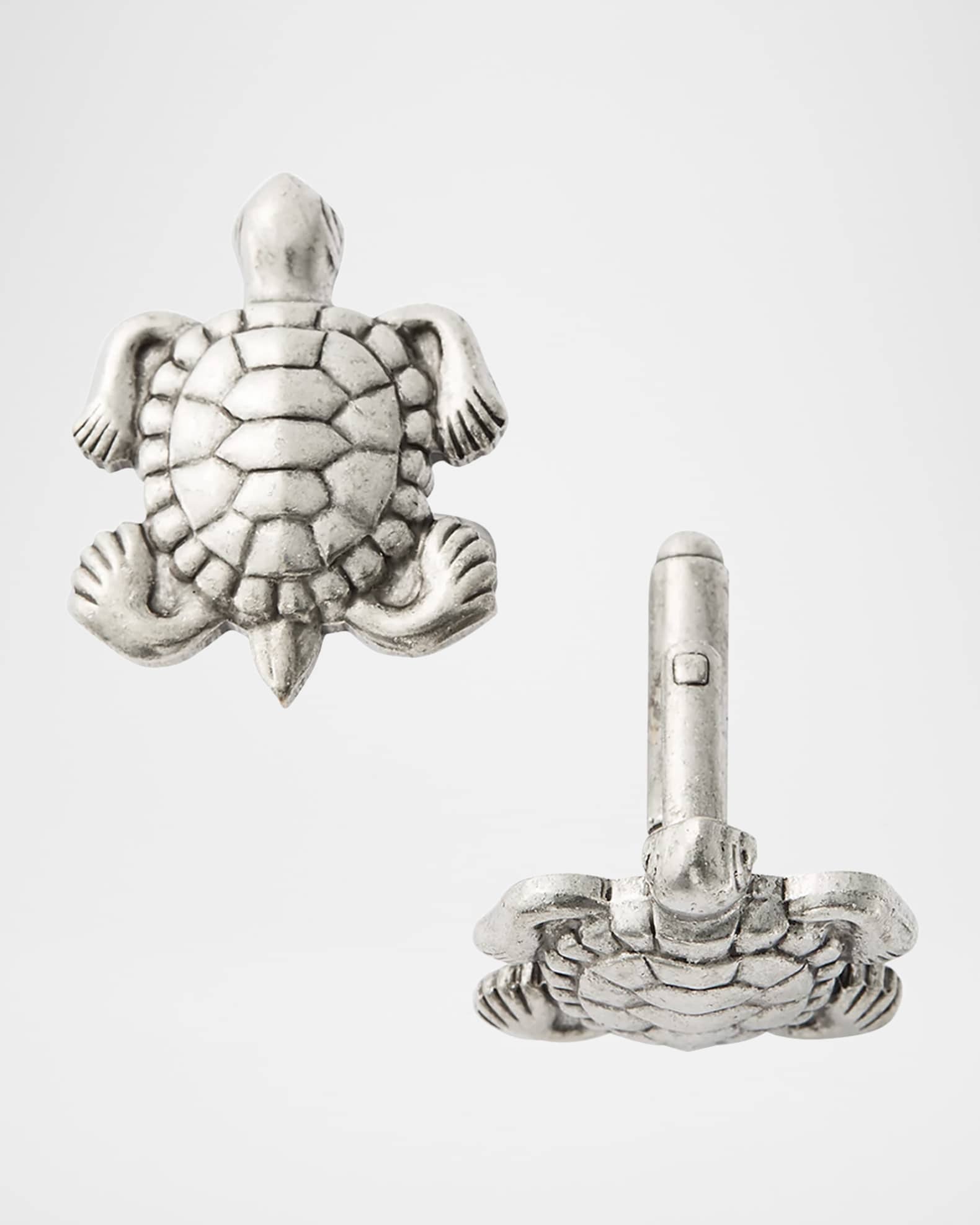 Link Up Men's Antiqued Turtle Cufflinks | Neiman Marcus