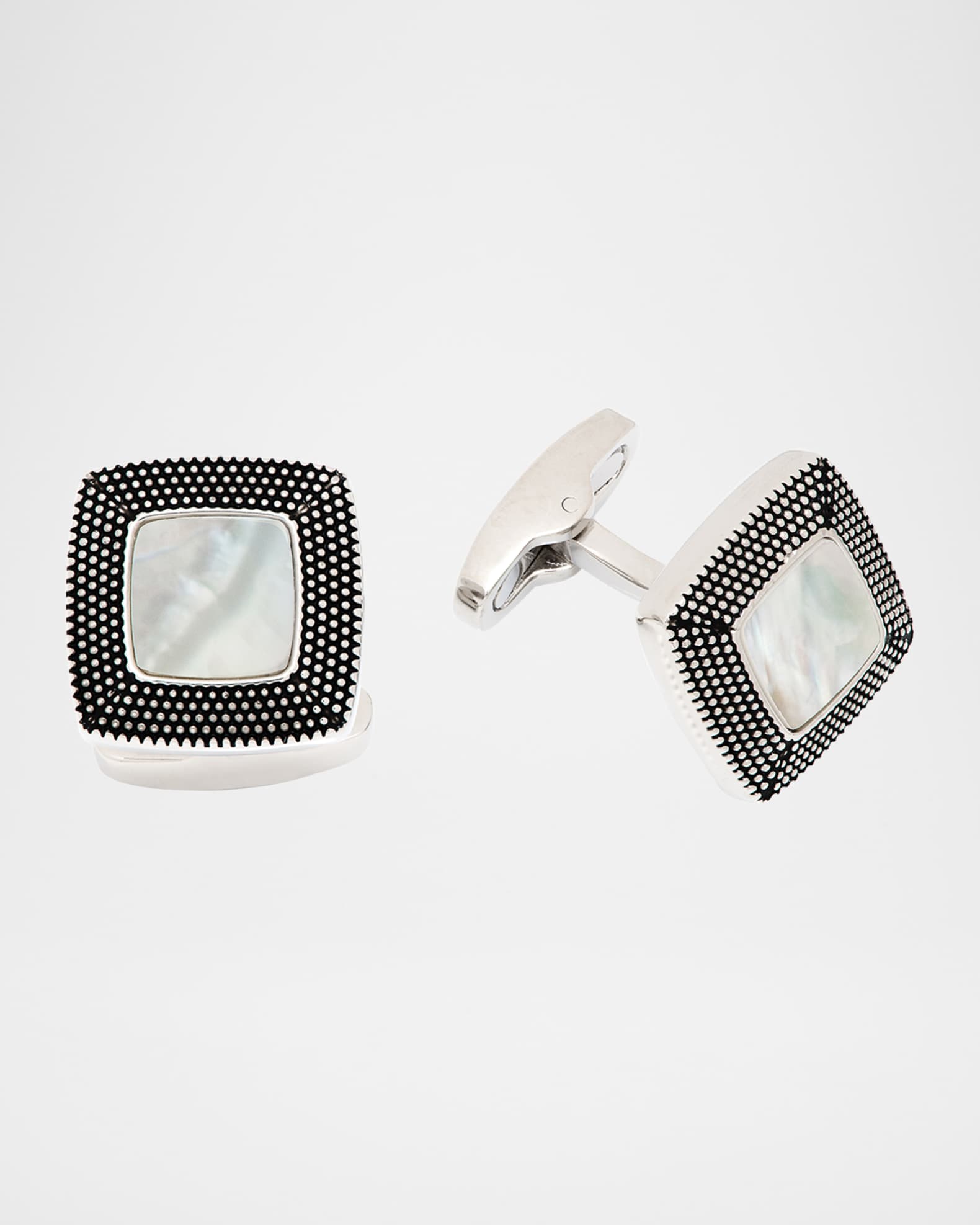 Link Up Men's Square Mother-Of-Pearl Antique-Border Cuffinks | Neiman ...