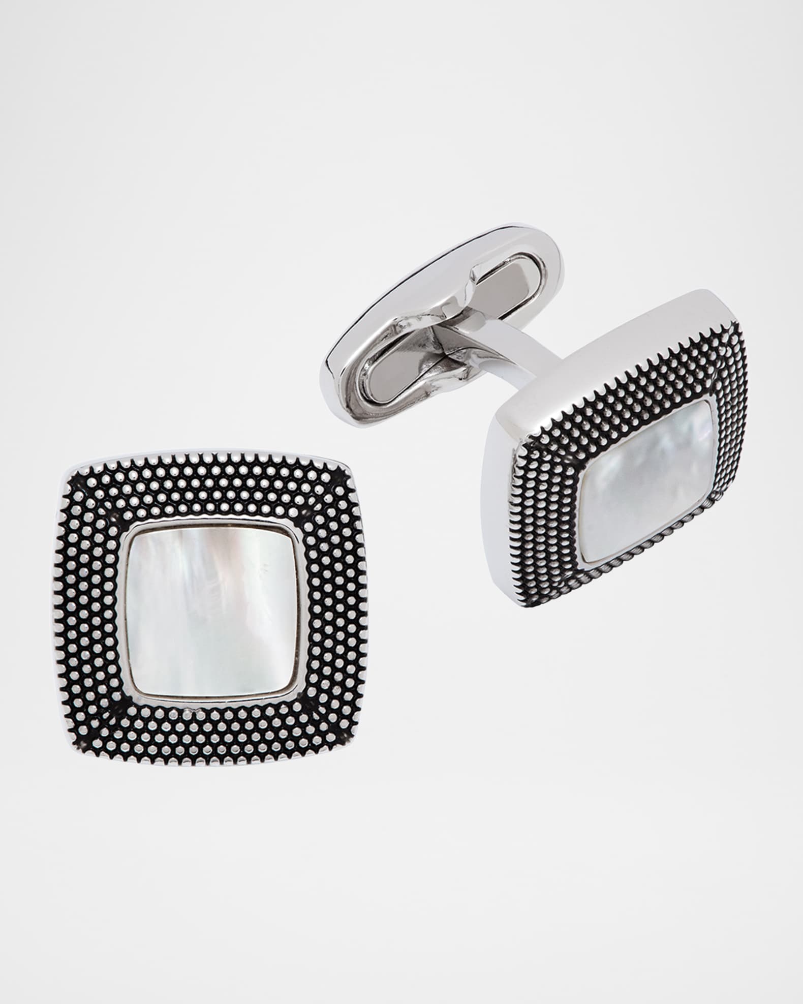 Link Up Men's Square Mother-Of-Pearl Antique-Border Cuffinks | Neiman ...