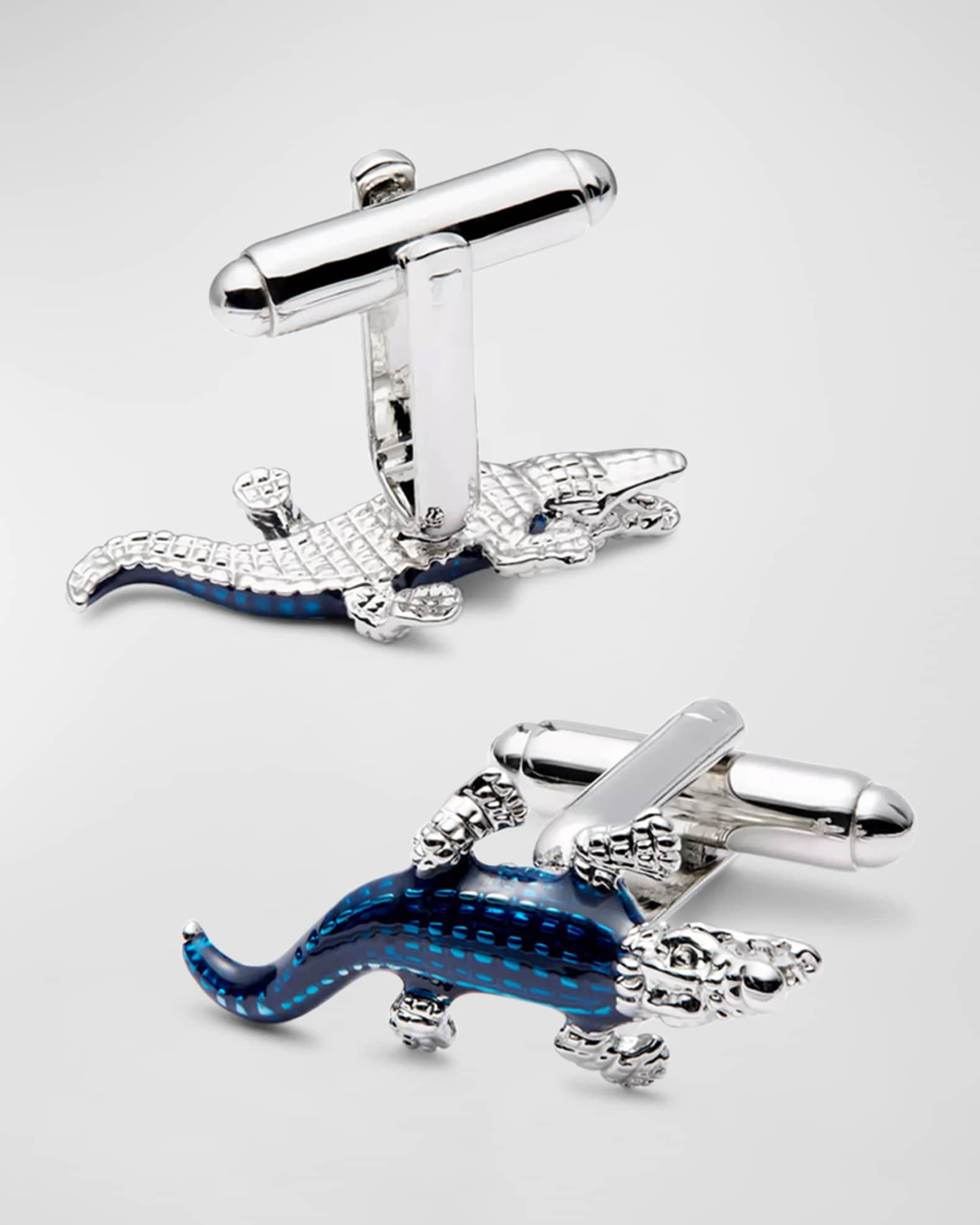 Link Up Men's Enamel Crocodile Cufflinks | Neiman Marcus