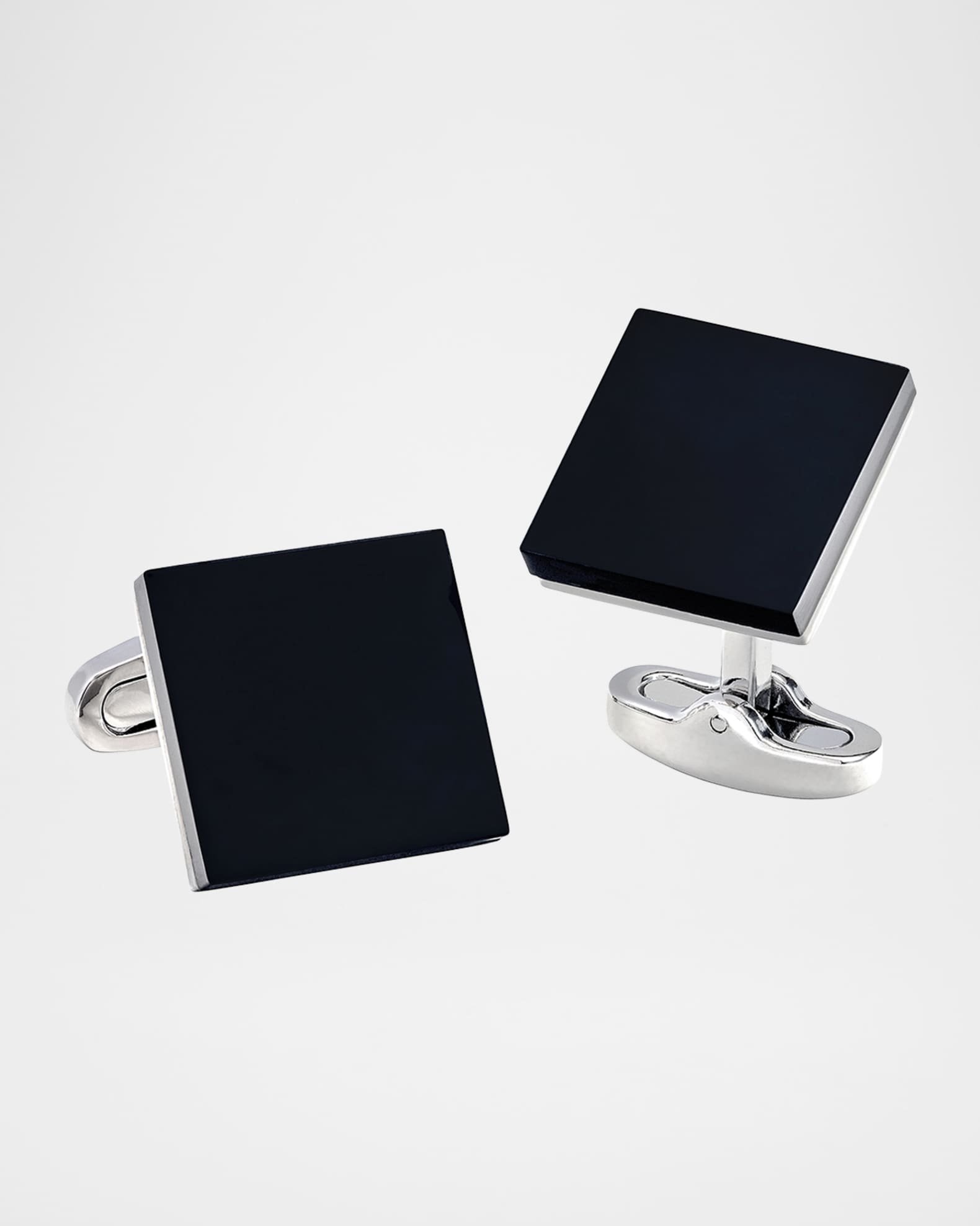 Link Up Men's Square Black Obsidian Cufflinks | Neiman Marcus