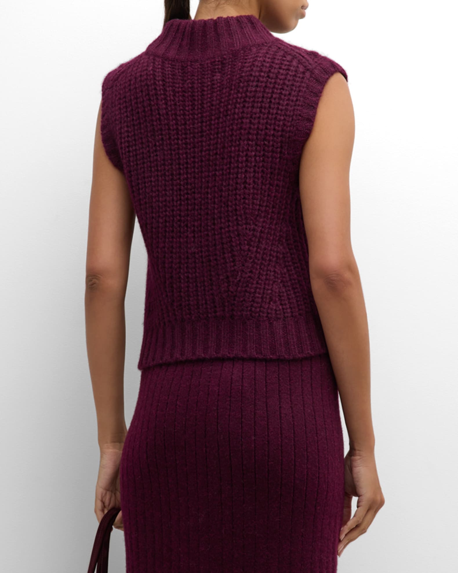 ELEVEN SIX Ada Cable Knit Tank Sweater | Neiman Marcus