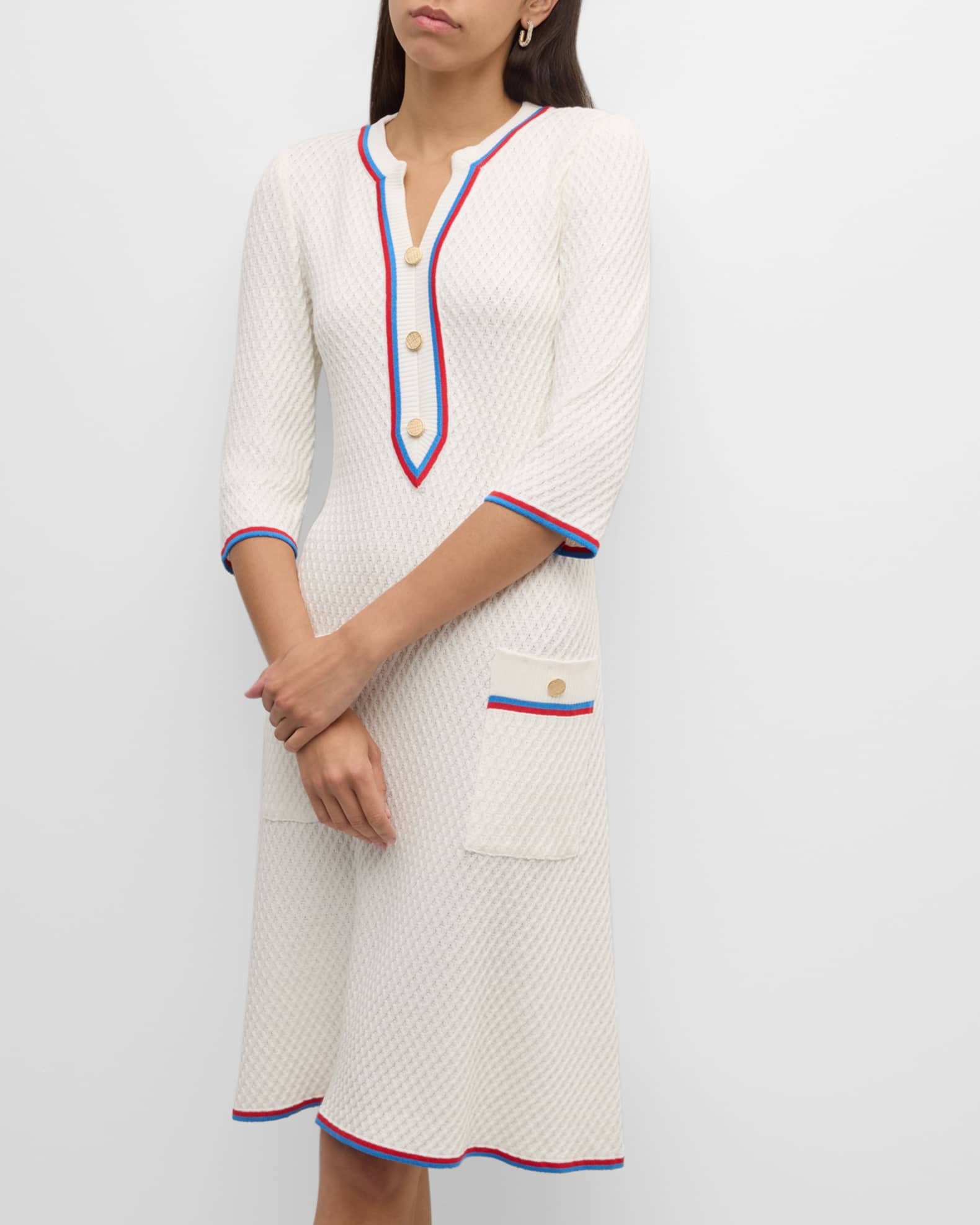 Misook Intarsia Ribbed Soft Knit Sheath Dress | Neiman Marcus