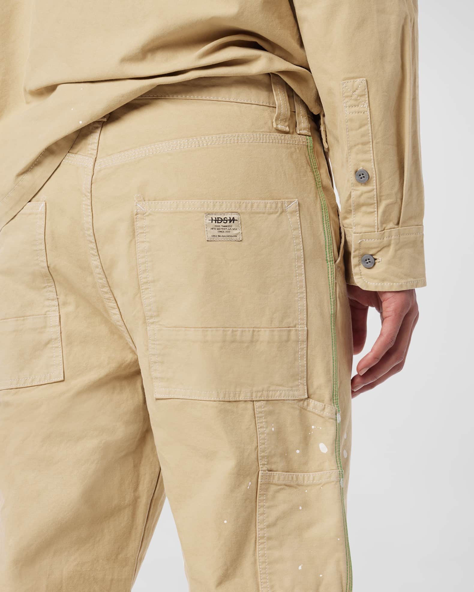 Hudson Men's Luca Wide-Leg Carpenter Pants | Neiman Marcus